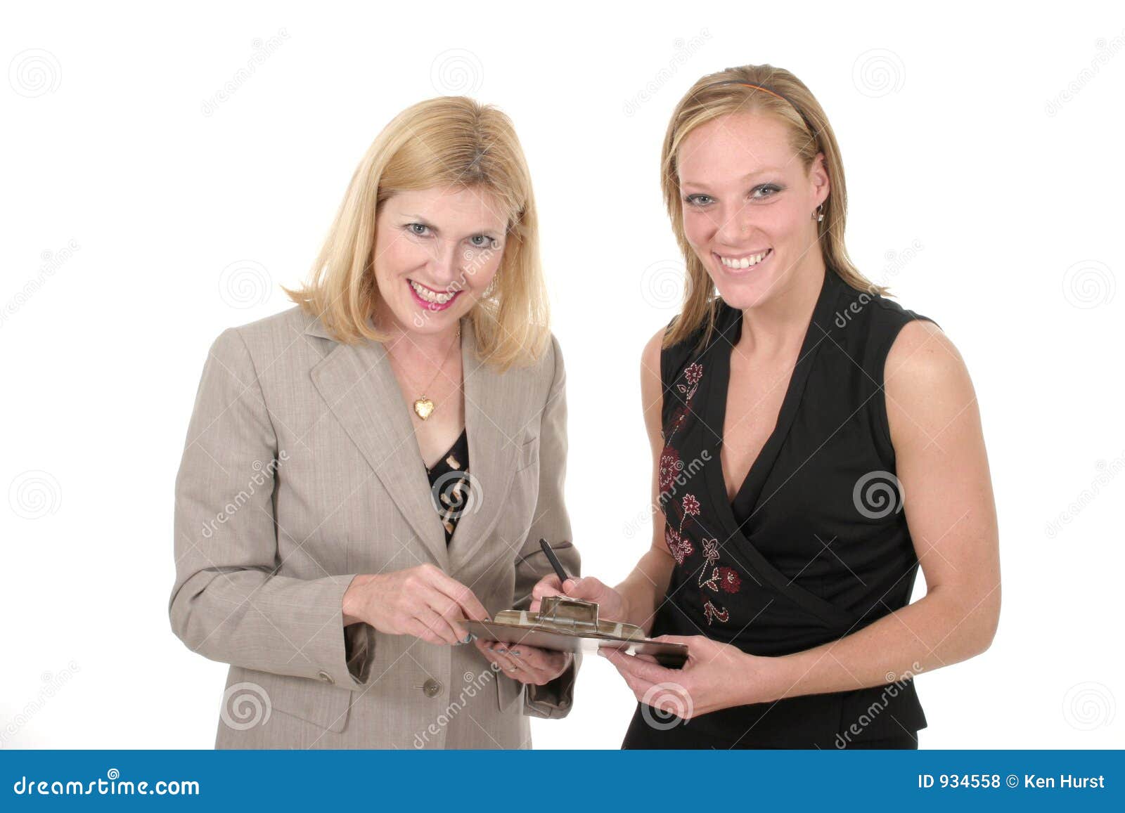 Two Business Women Team 1 stock photo. Image of pretty - 934558