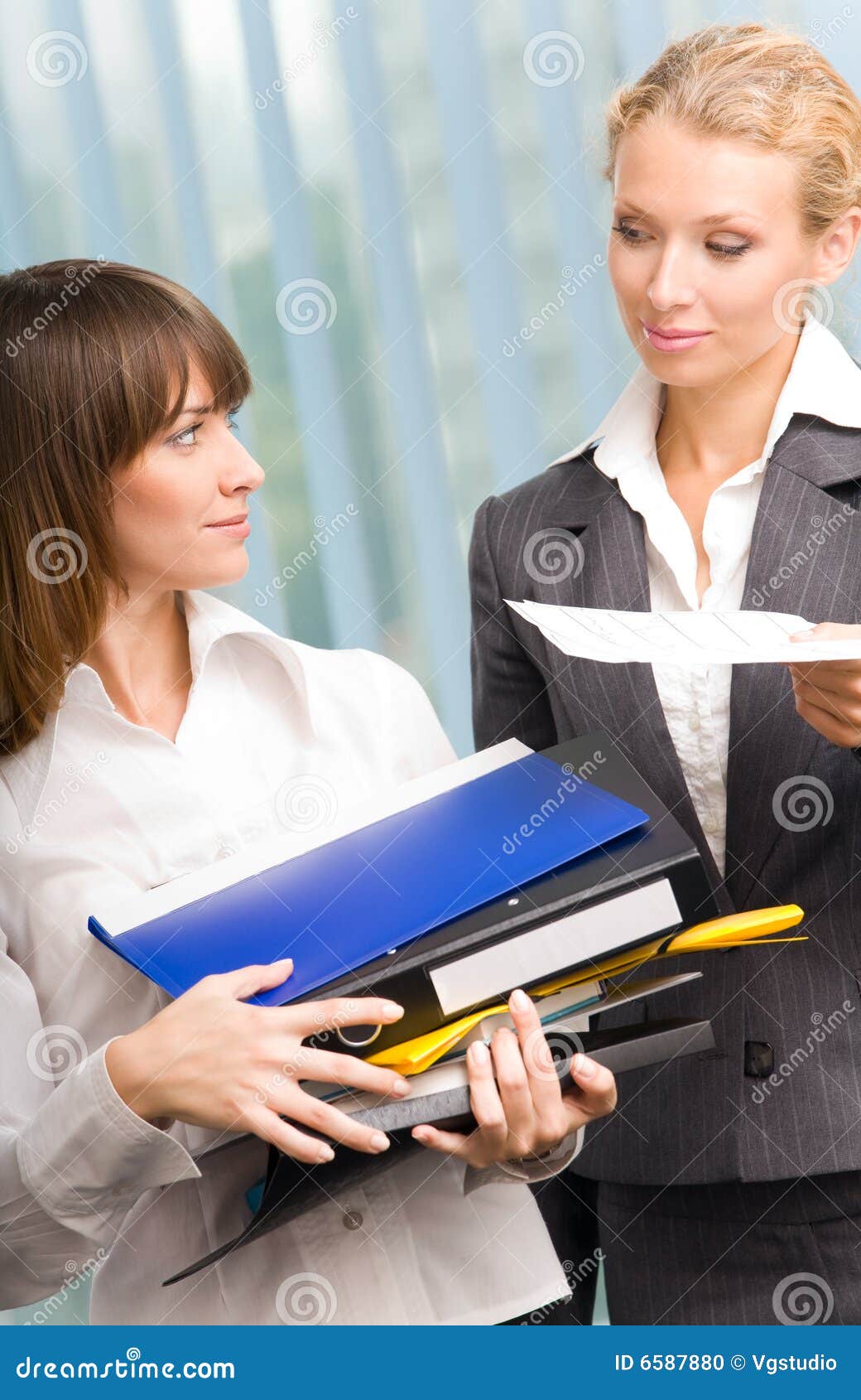 Two business women working stock photo. Image of businesswoman - 6587880