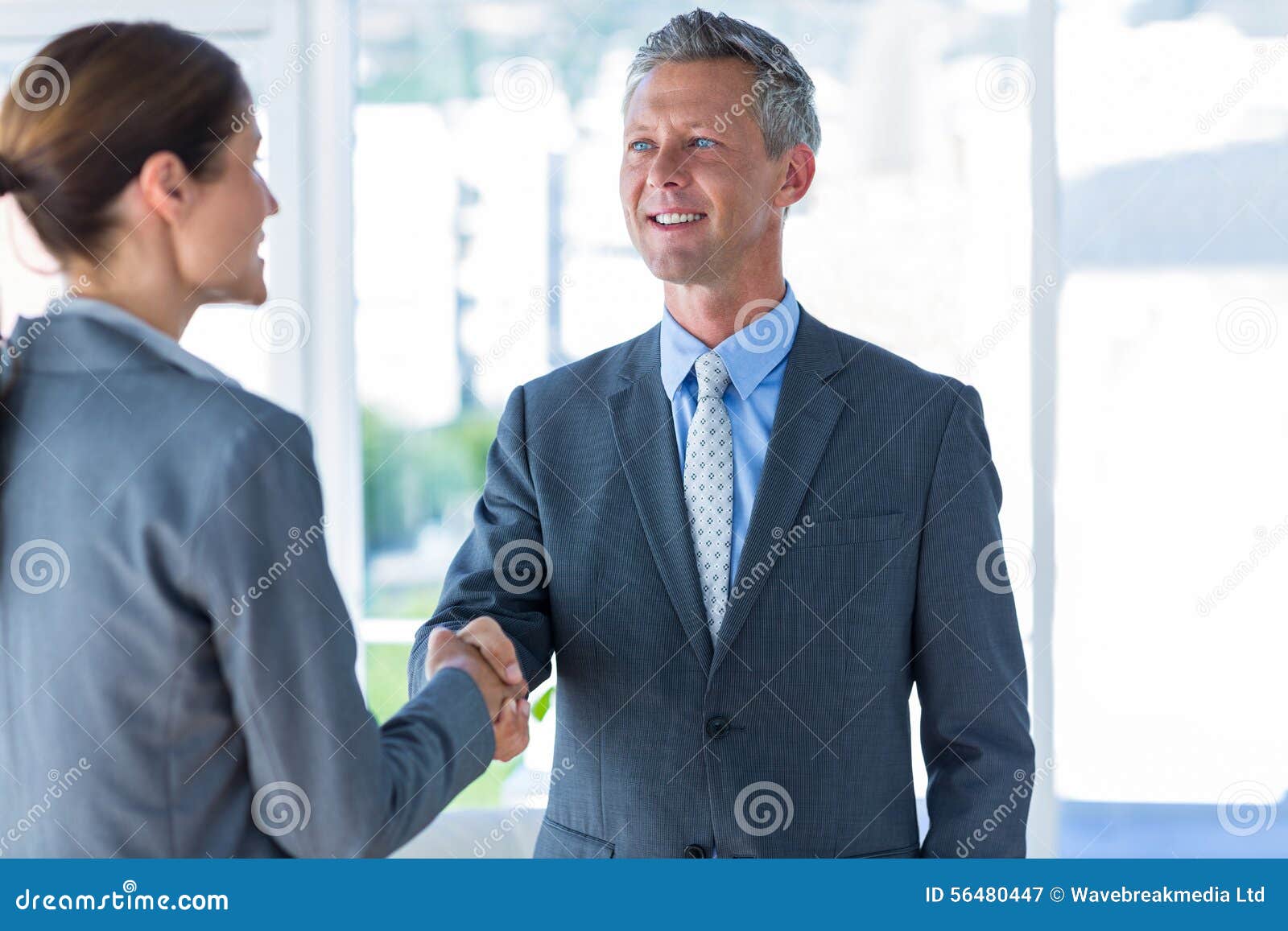 Two Business Workers Shake Hands Stock Image - Image of hands ...
