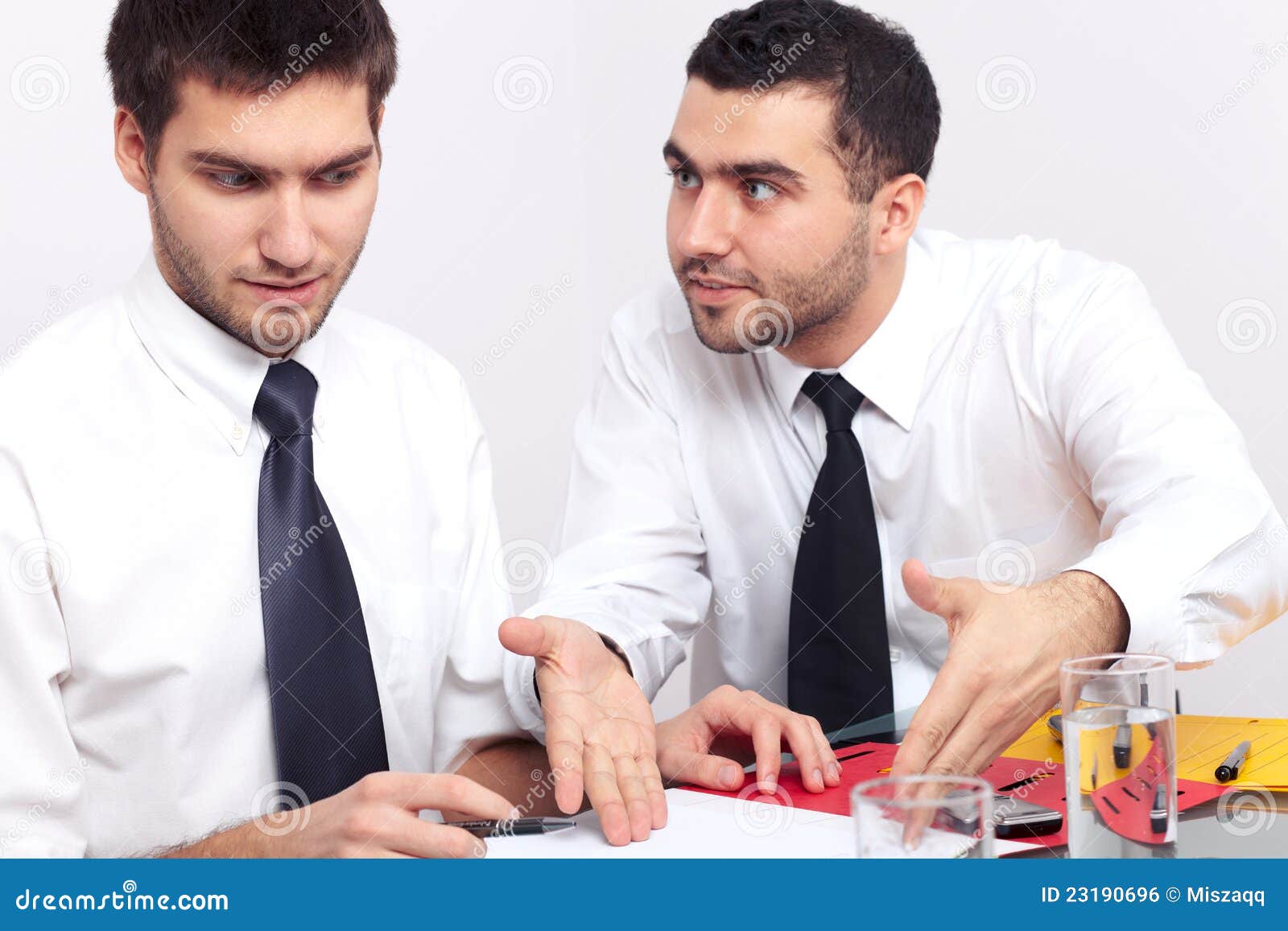 Two Businessman Argue Over Some Documents Stock Photo - Image of ...