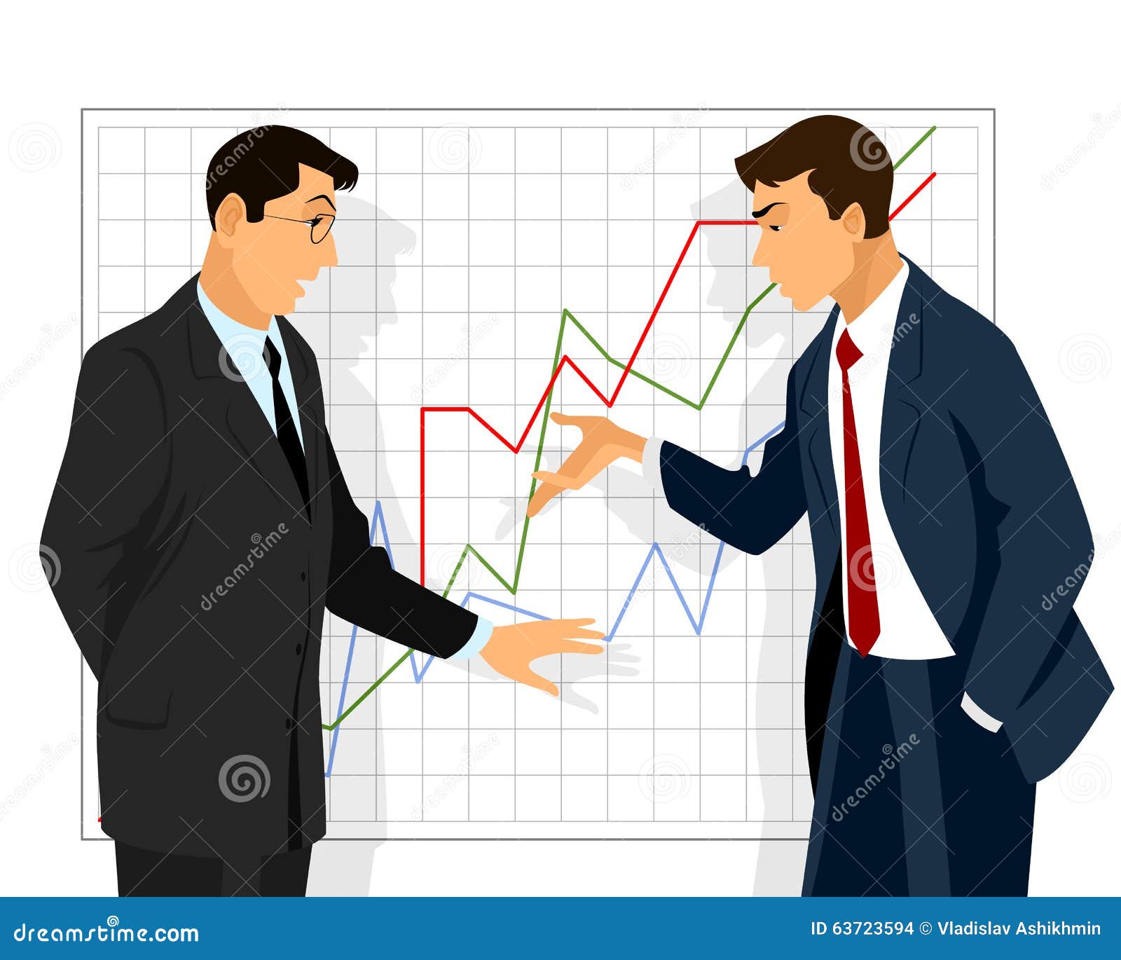 Two businessman dispute stock vector. Illustration of business - 63723594