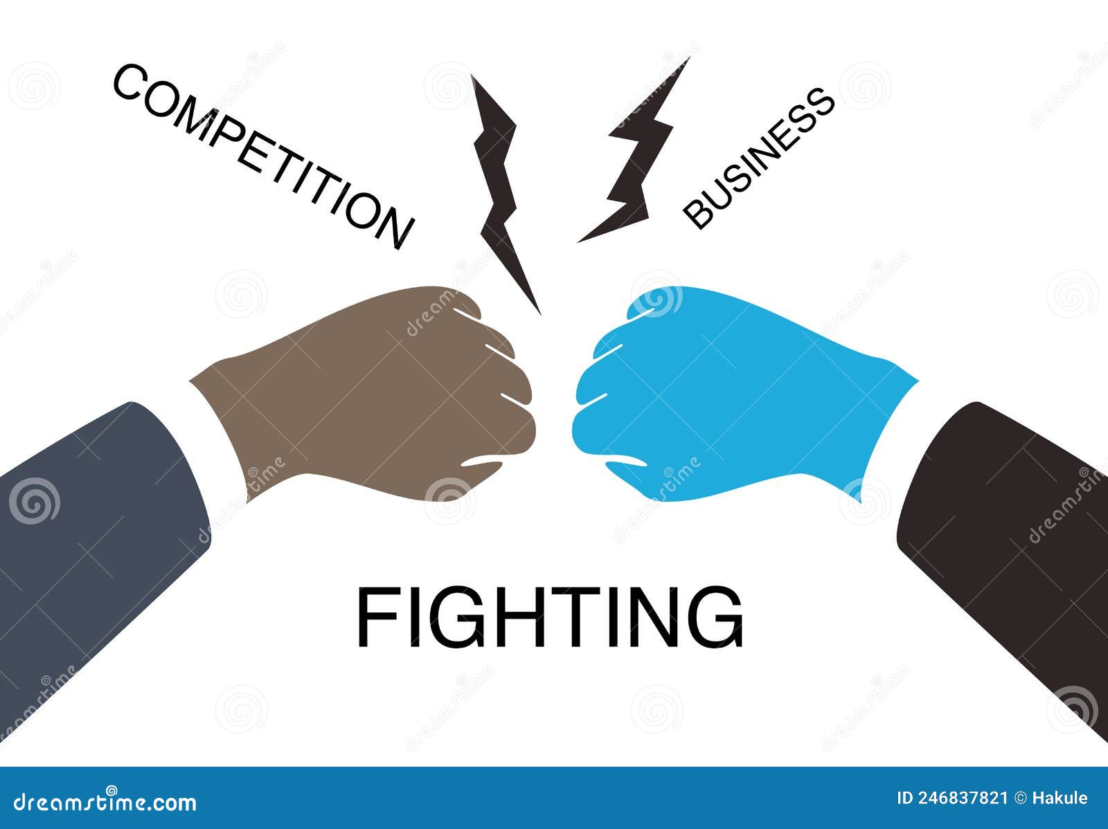 Two Businessman Fighting with Fists Vector Illustration Stock Vector ...