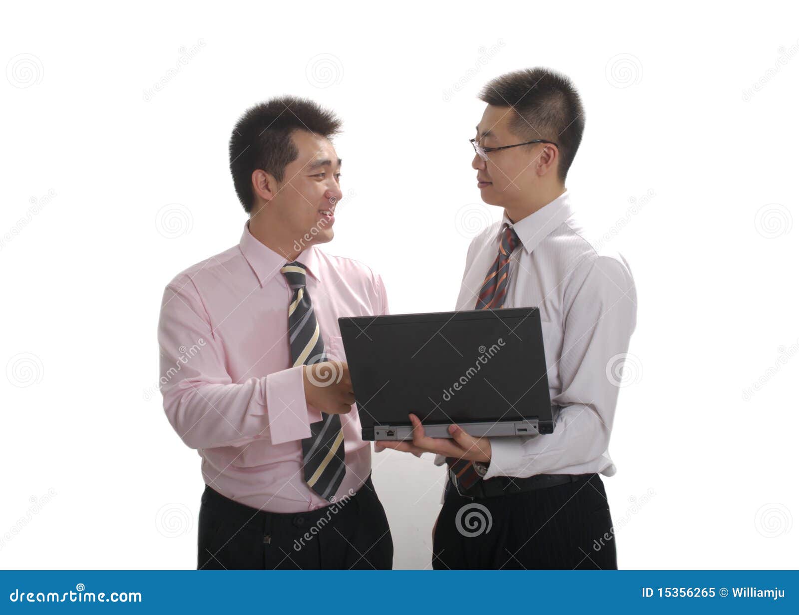 Two Businessman with Laptop Stock Image - Image of partner, businessman ...