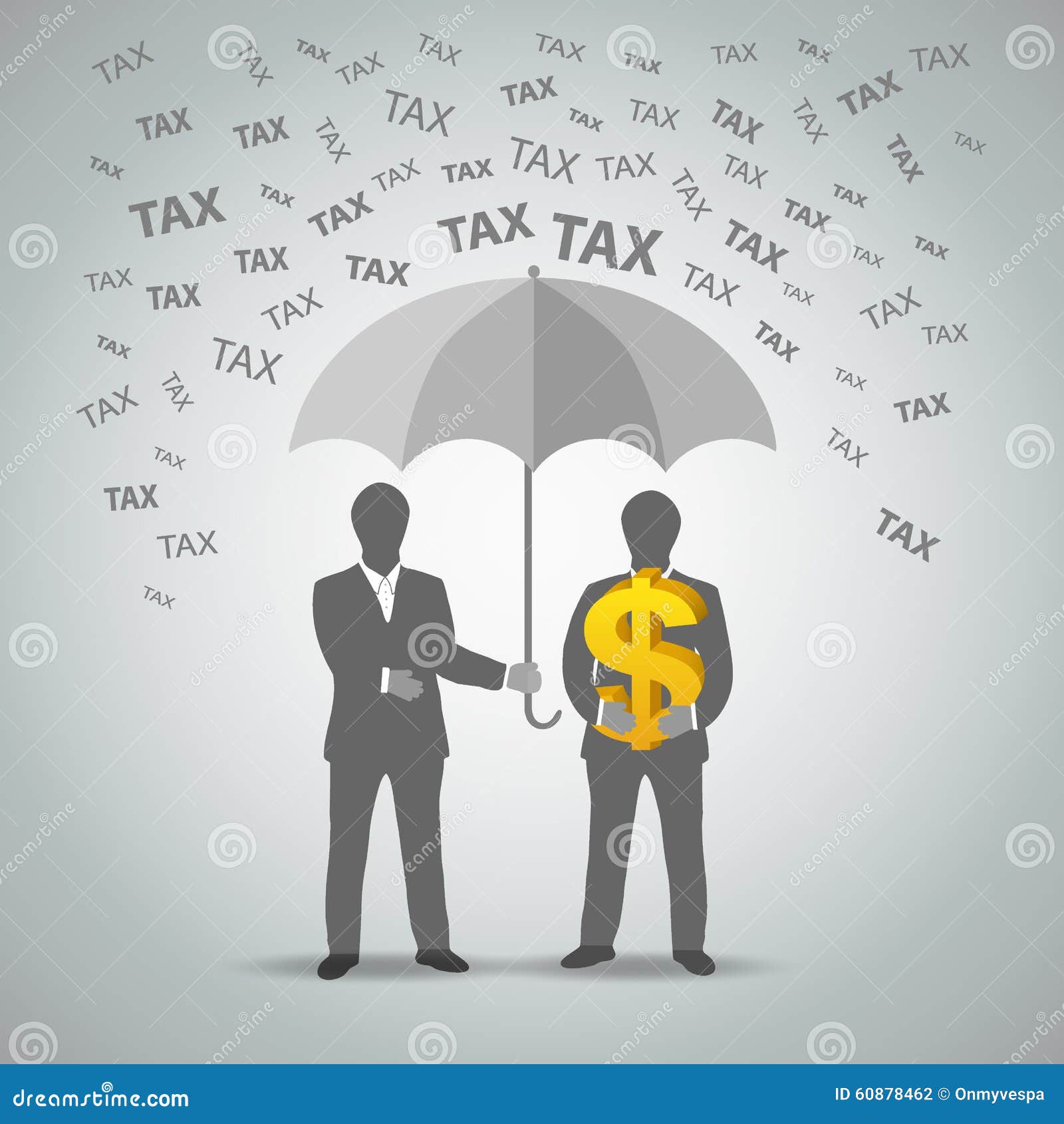 Two Businessman Protected Money from Taxes Stock Vector - Illustration ...
