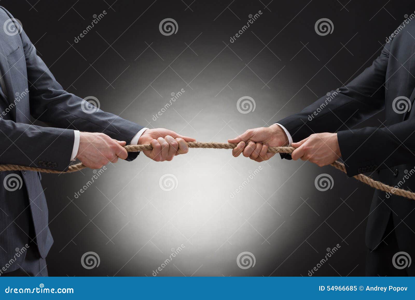 Two Businessman Pulling Rope Stock Image - Image of control, fight ...