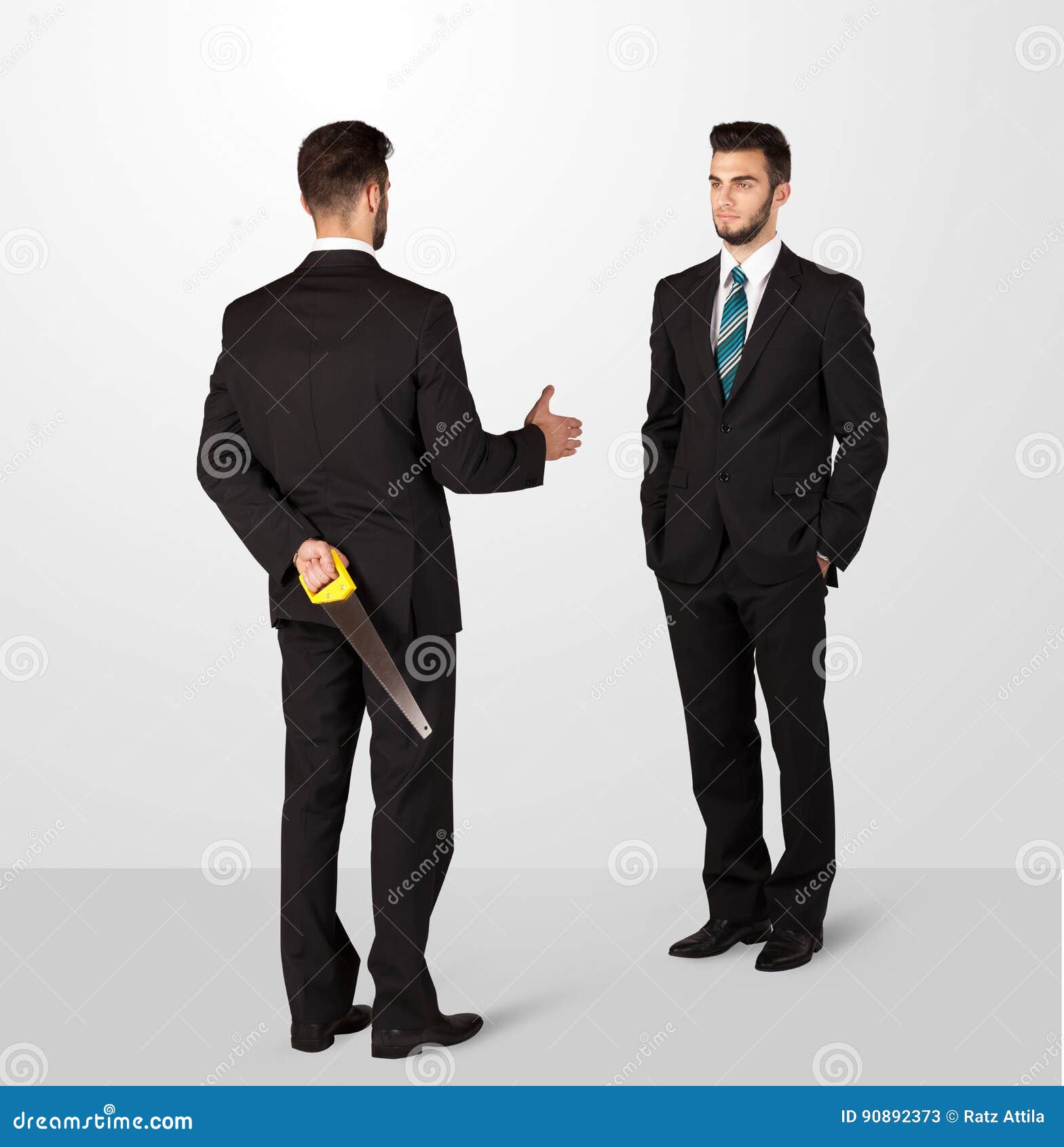 Two Businessman Shake Hands Stock Image - Image of pistol, businessman ...