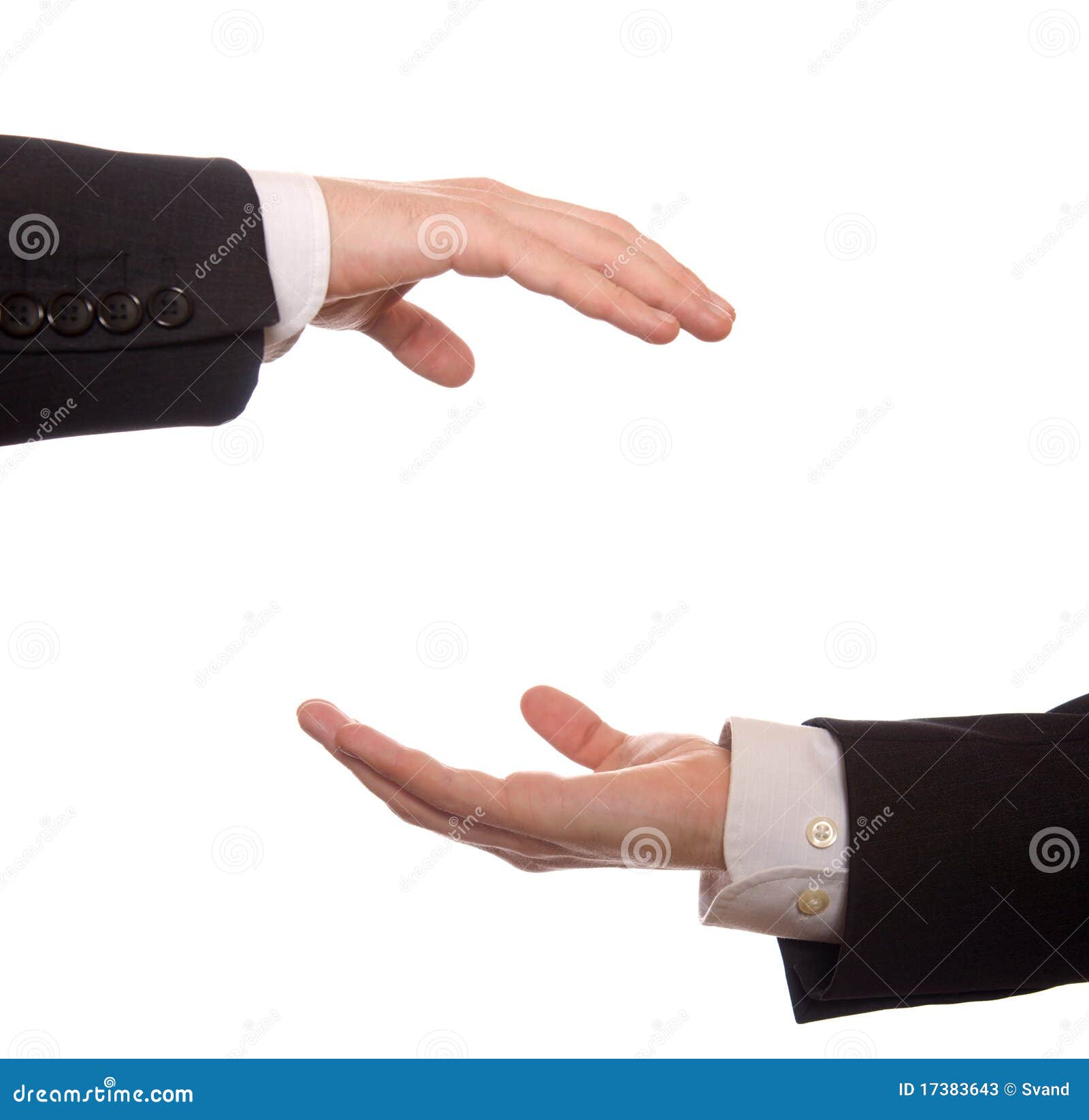 Two Businessman Share Something Stock Image - Image of nonverbal, sign ...