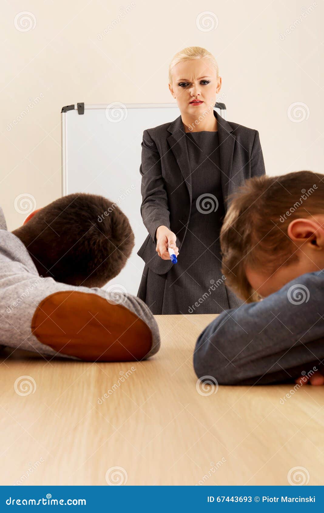 Two Businessman Sleeping on Business Presentation Stock Image - Image ...