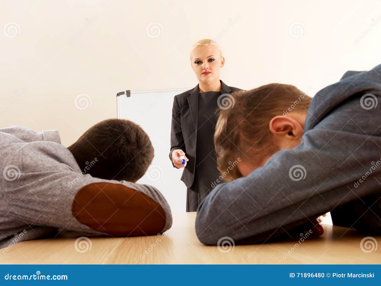 Two Businessman Sleeping on Business Presentation Stock Photo - Image ...