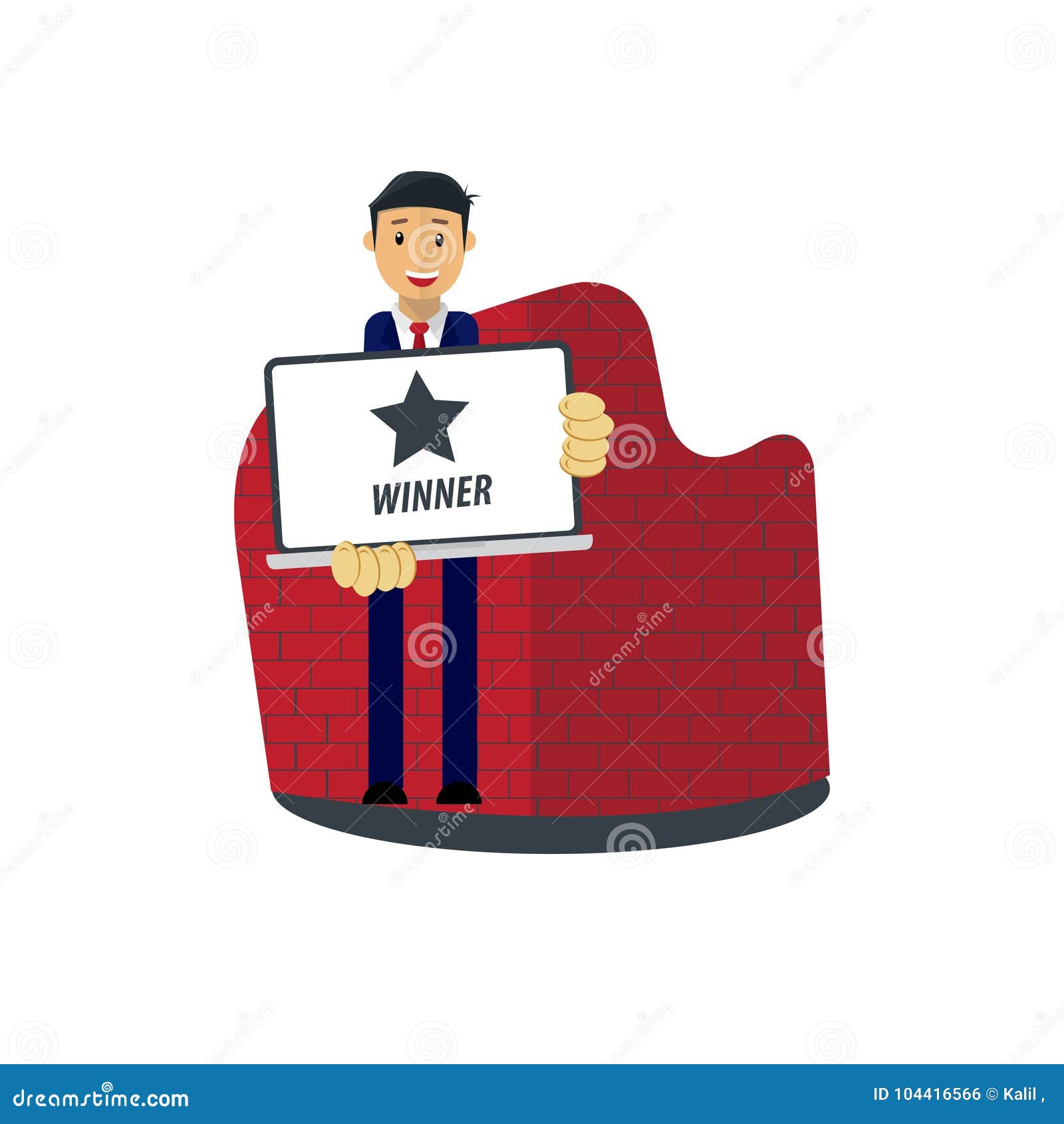 Businessman Vector Illustration. Approve and Reject Illustration Stock ...