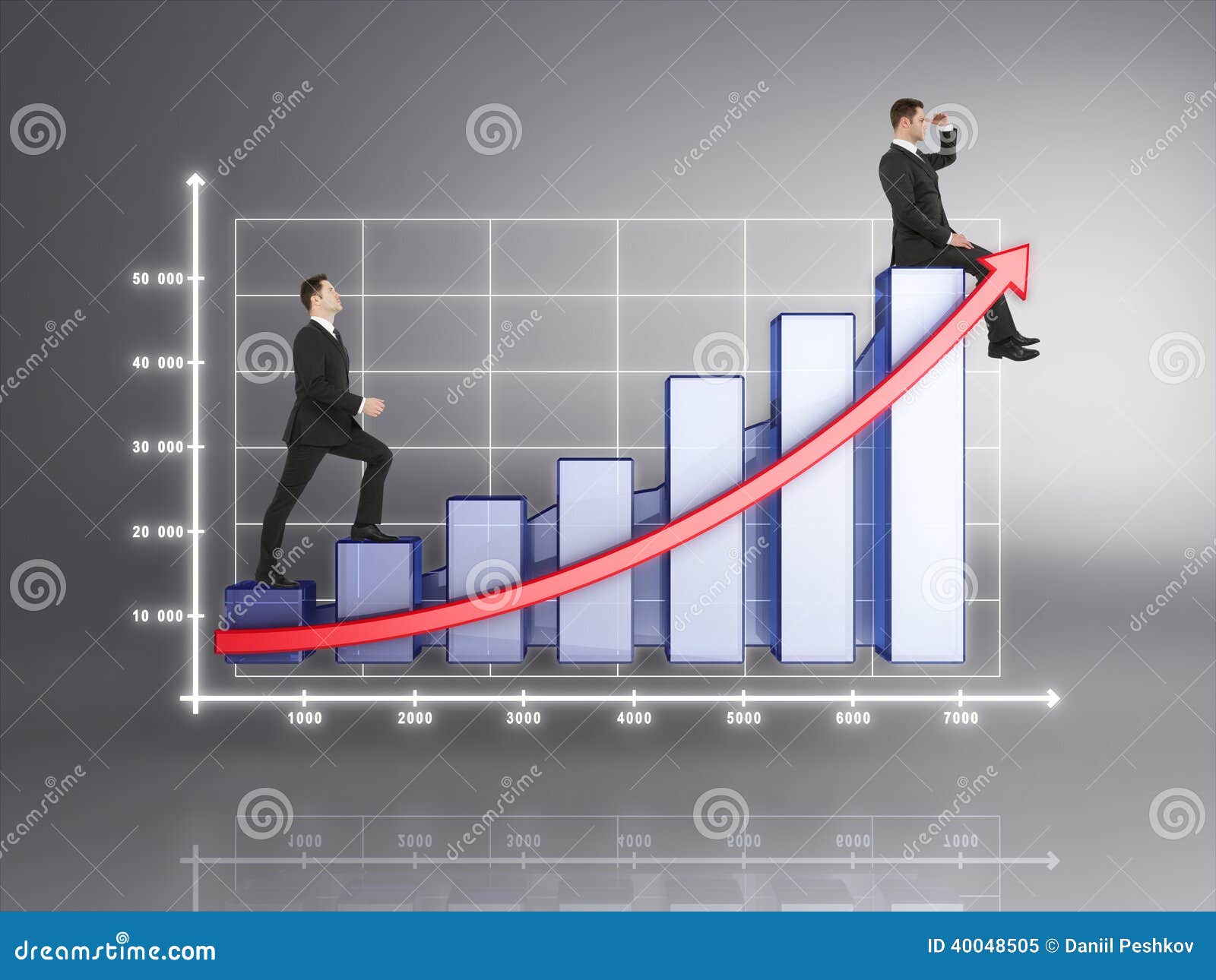 Two businessman stock image. Image of profit, graphic - 40048505