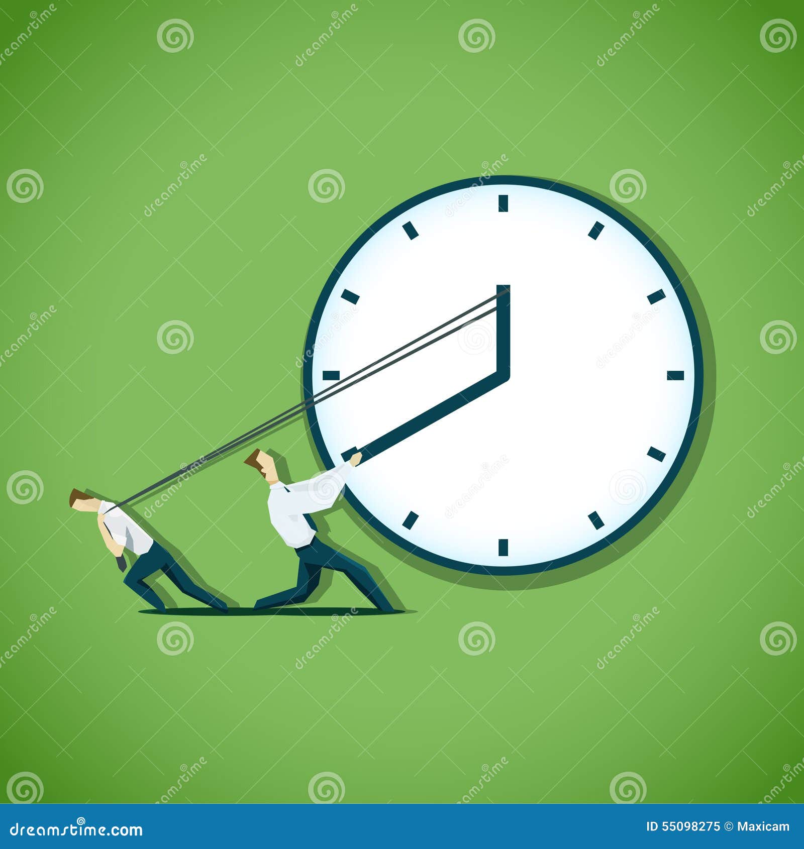 Two Businessman are Trying To Slow the Time Stock Vector - Illustration ...