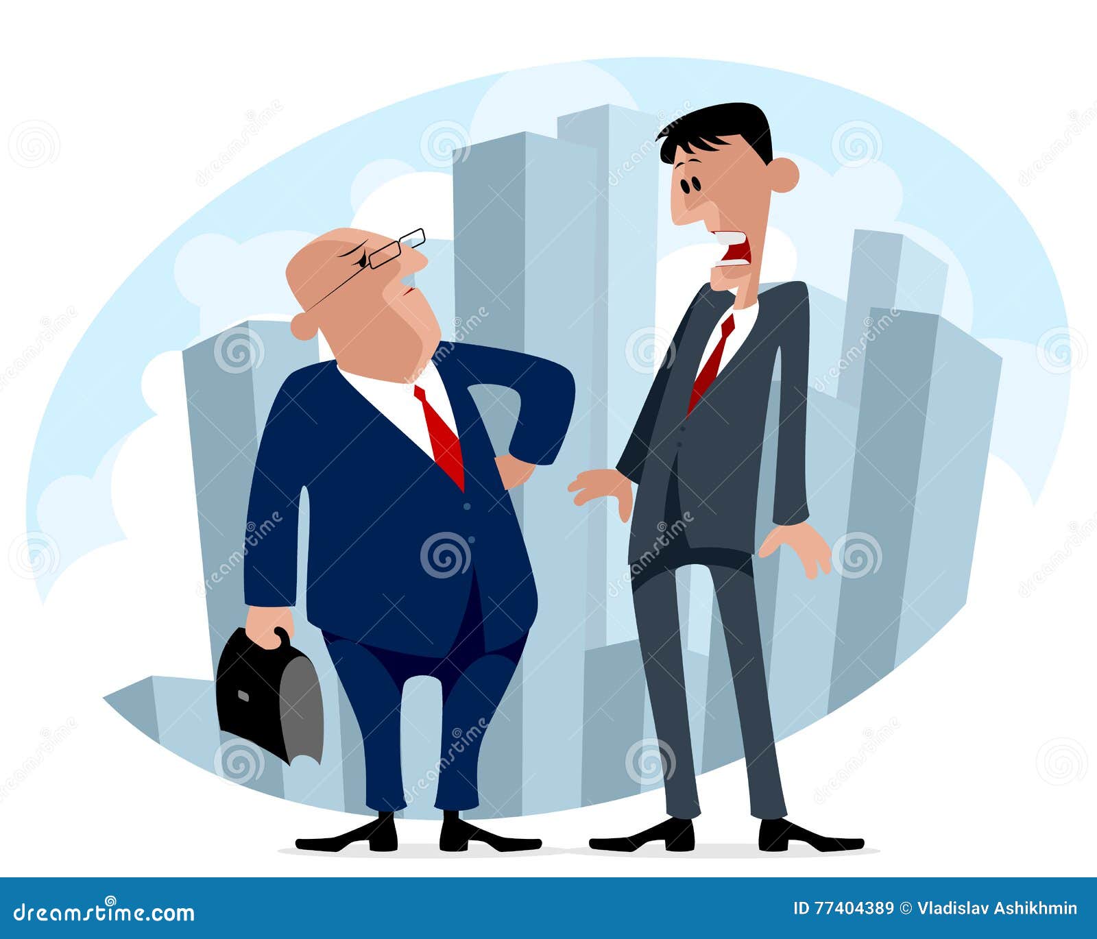 Two Businessmen in Business Trip Stock Vector - Illustration of adult ...