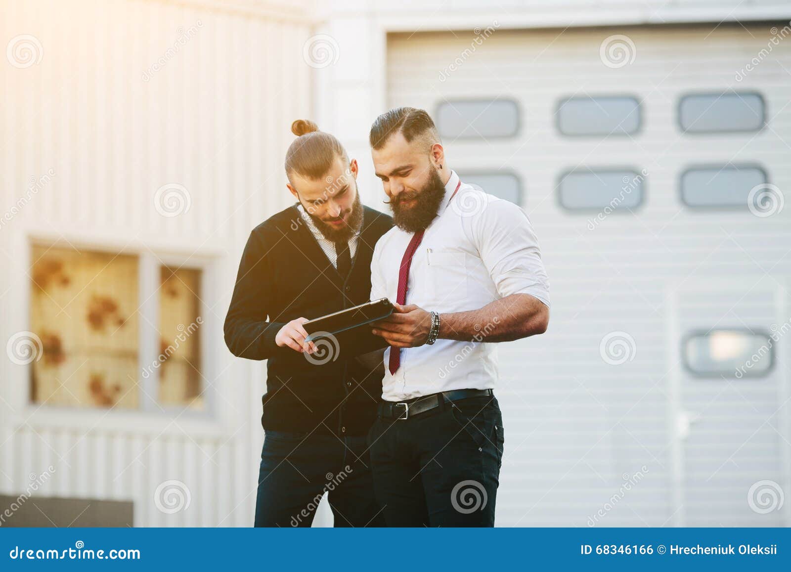 Two Businessmen Discussing Something Stock Photo - Image of businessmen ...
