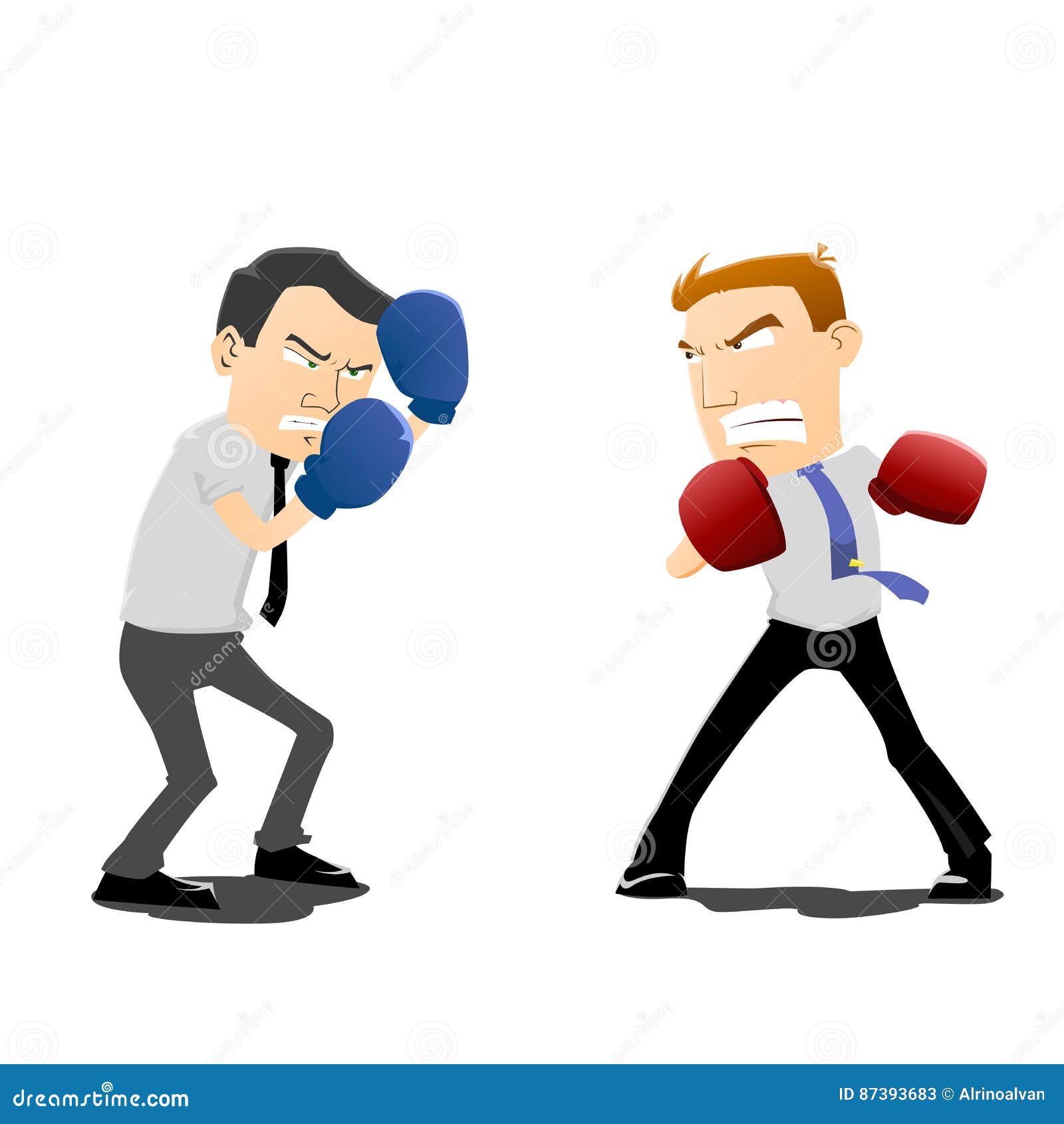 Two businessmen fight stock vector. Illustration of male - 87393683
