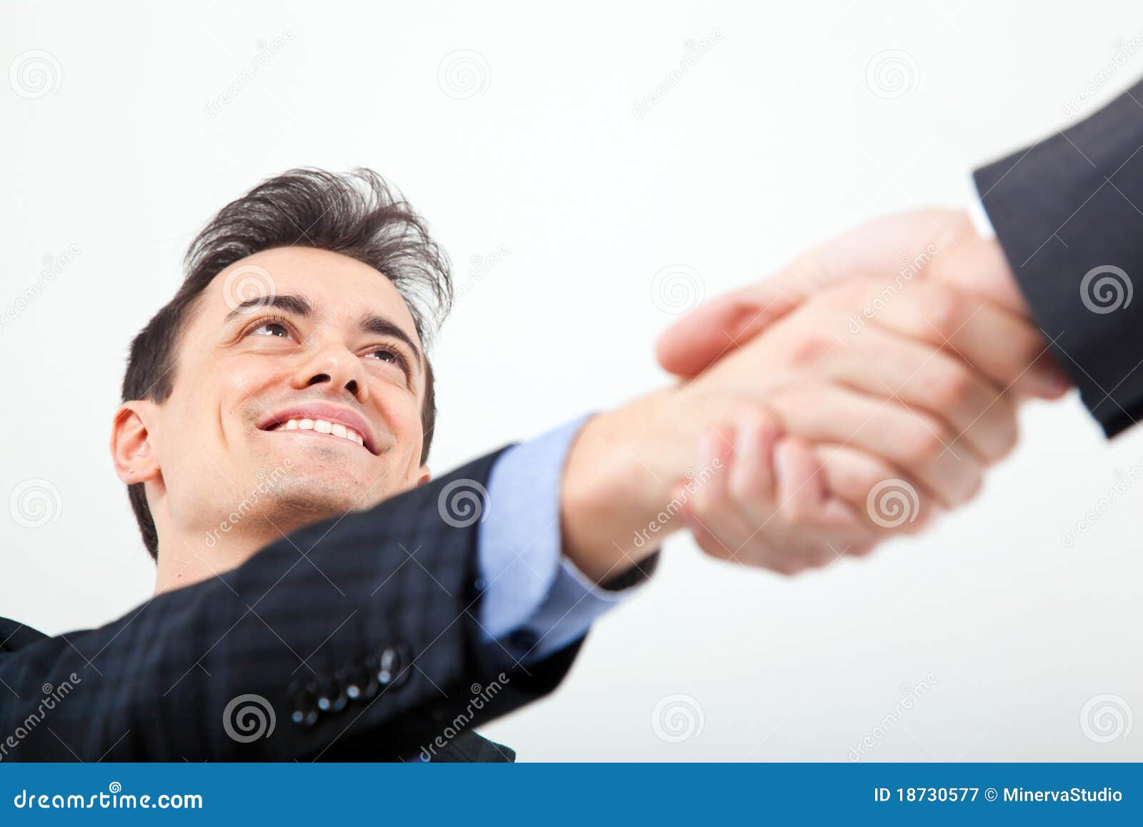 Two Businessmen Giving Handshake Stock Image - Image of male, business ...