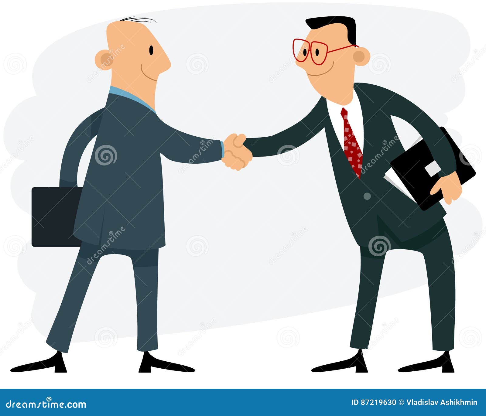 Two businessmen handshake stock vector. Illustration of business - 87219630