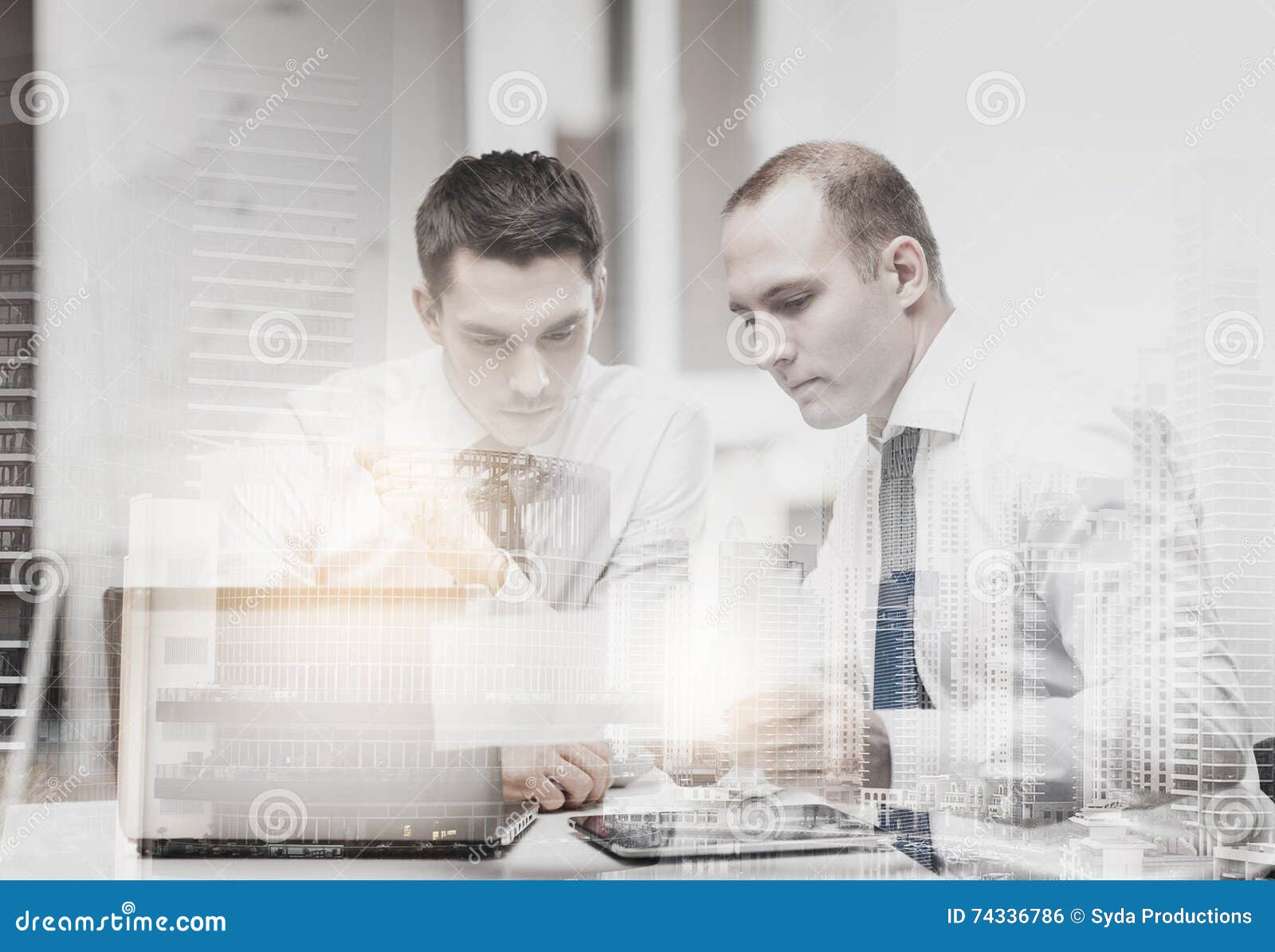 Two Businessmen Having Discussion in Office Stock Photo - Image of ...