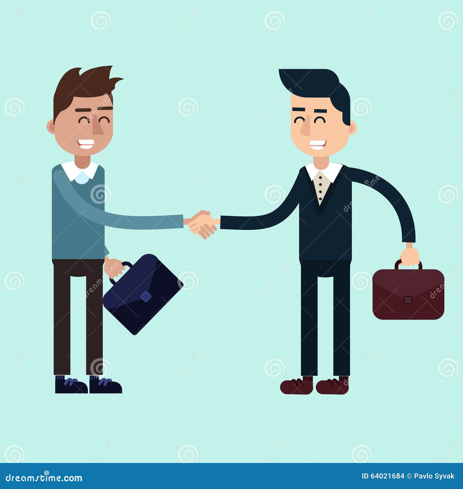 Two Businessmen on the Negotiations Stock Vector - Illustration of ...