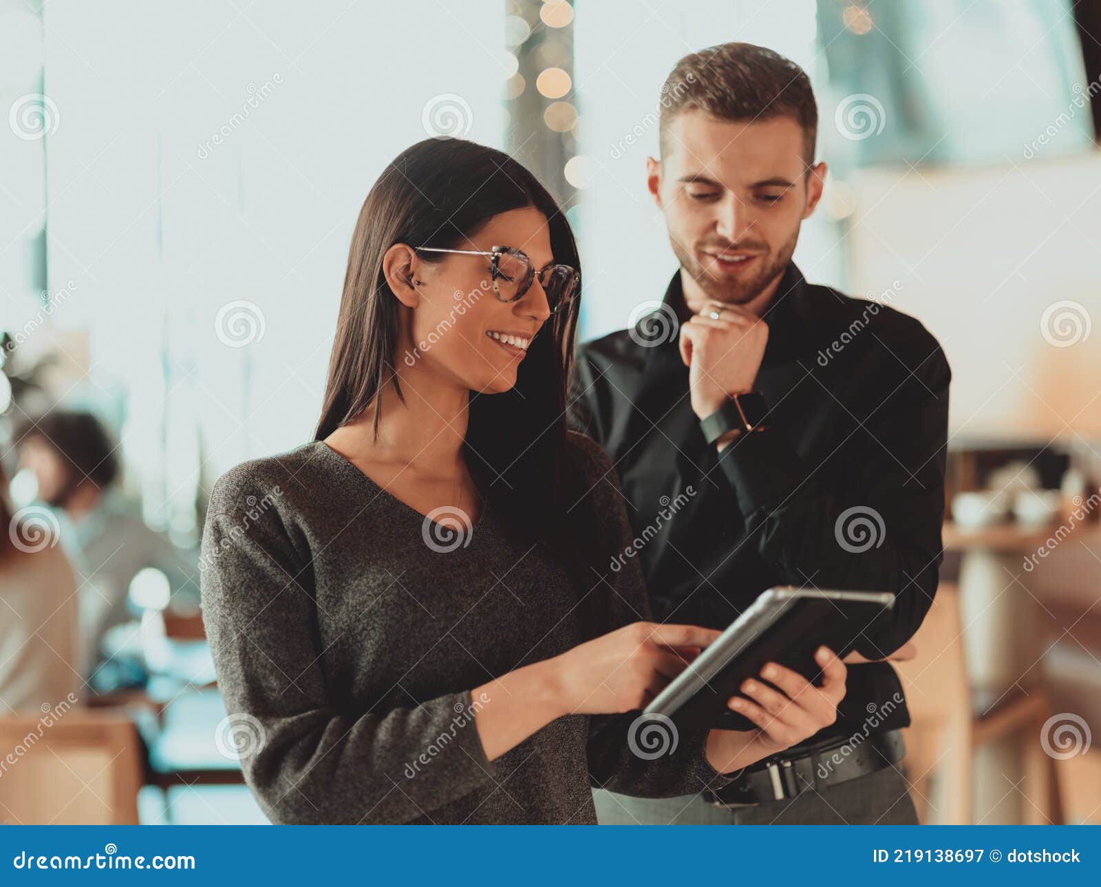 Two Businessmen Posing Decisively in the Office Stock Image - Image of ...