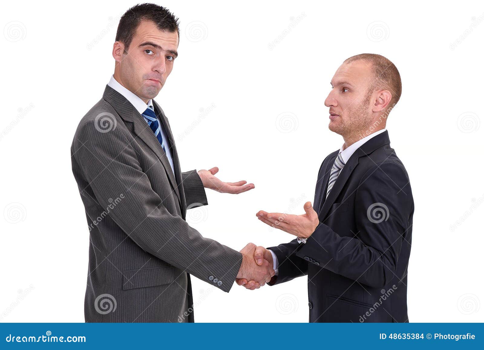 Two Businessmen Rejecting the Responsibility and Absolving Themselves ...