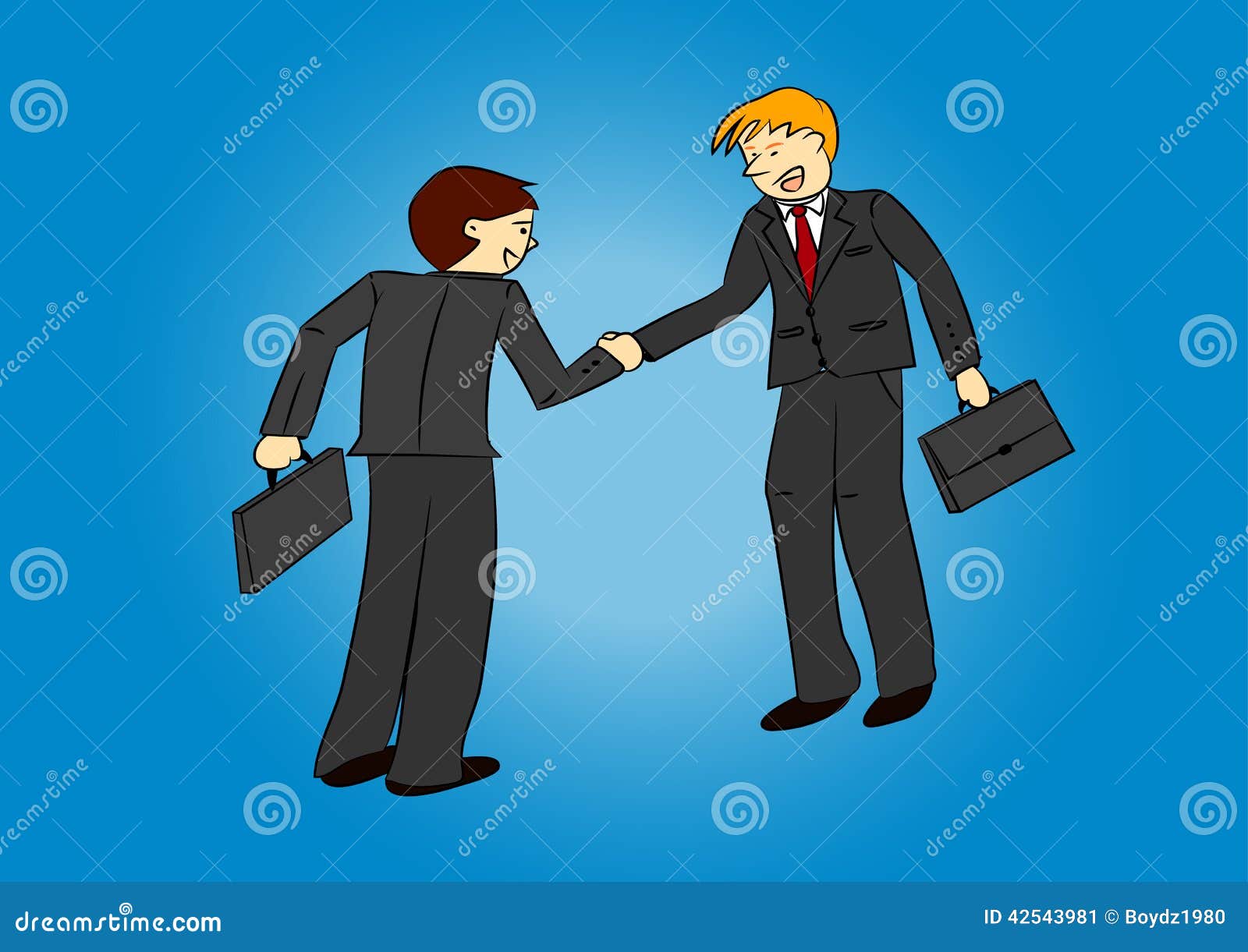 Two Businessmen Shaking Hands Stock Vector - Illustration of contract ...