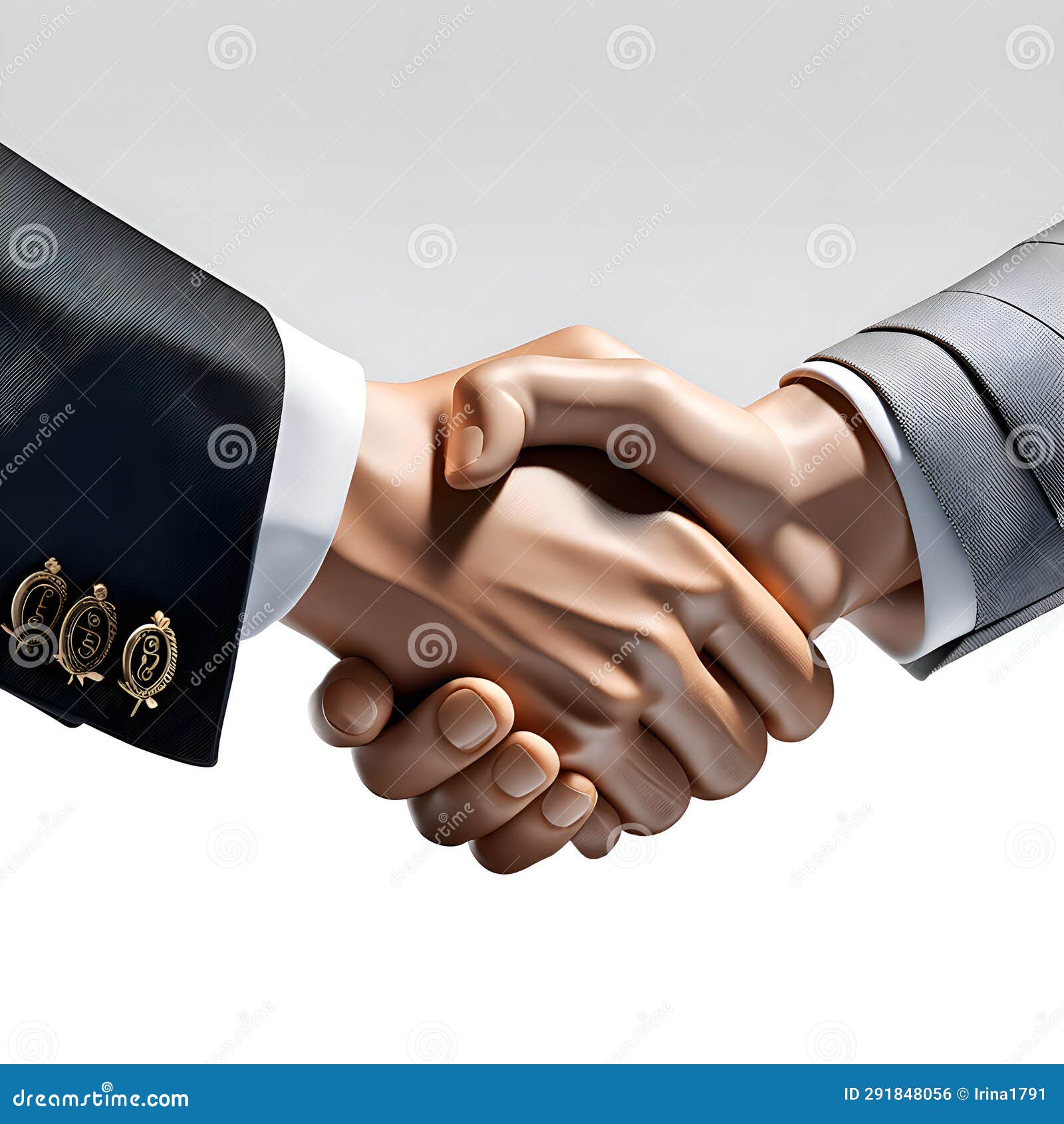 Two Businessmen Shaking Hands. Created by an AI Artificial Intelligence ...