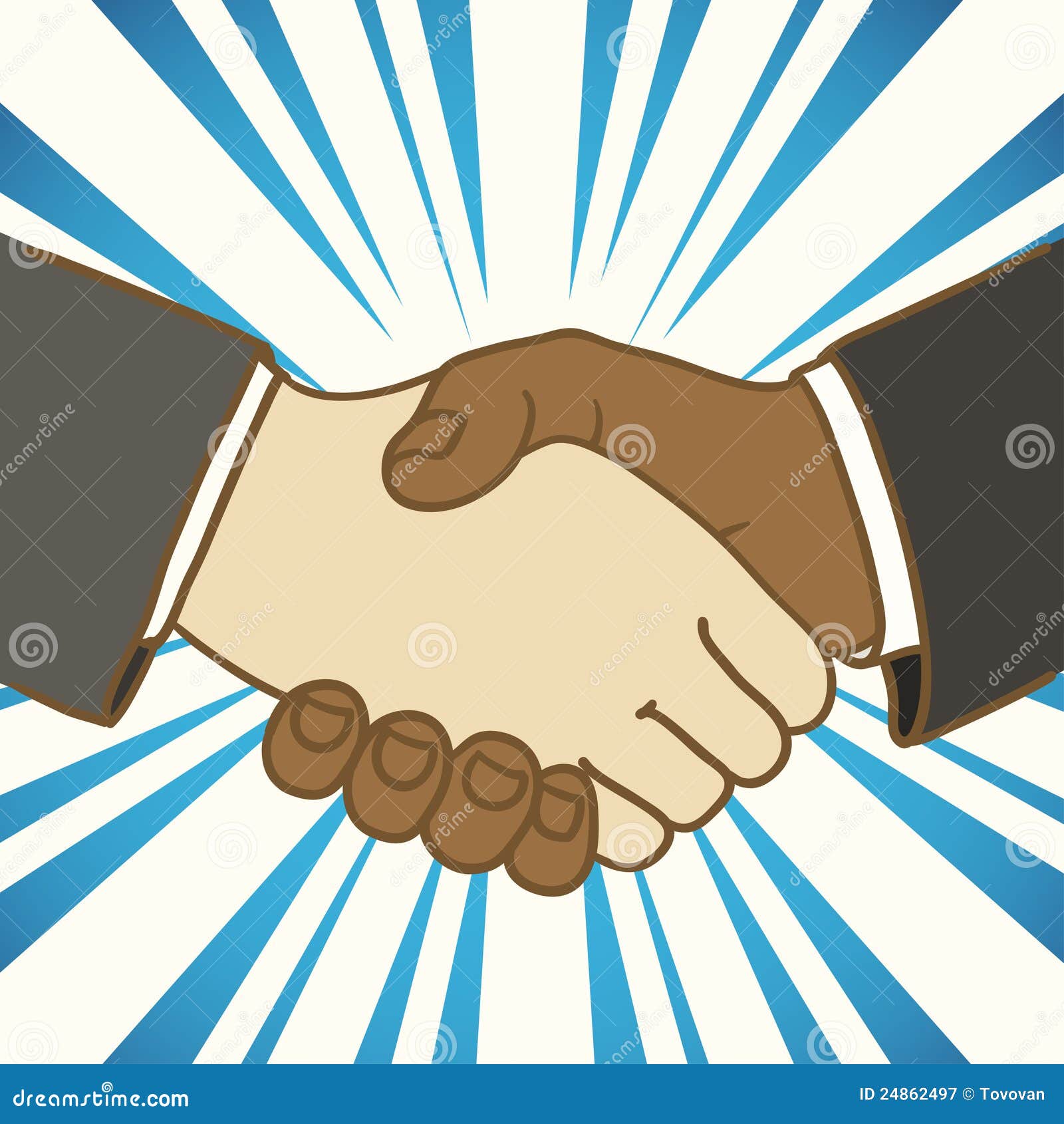Two Businessmen Shaking Hands. Good Deal Stock Vector - Illustration of ...