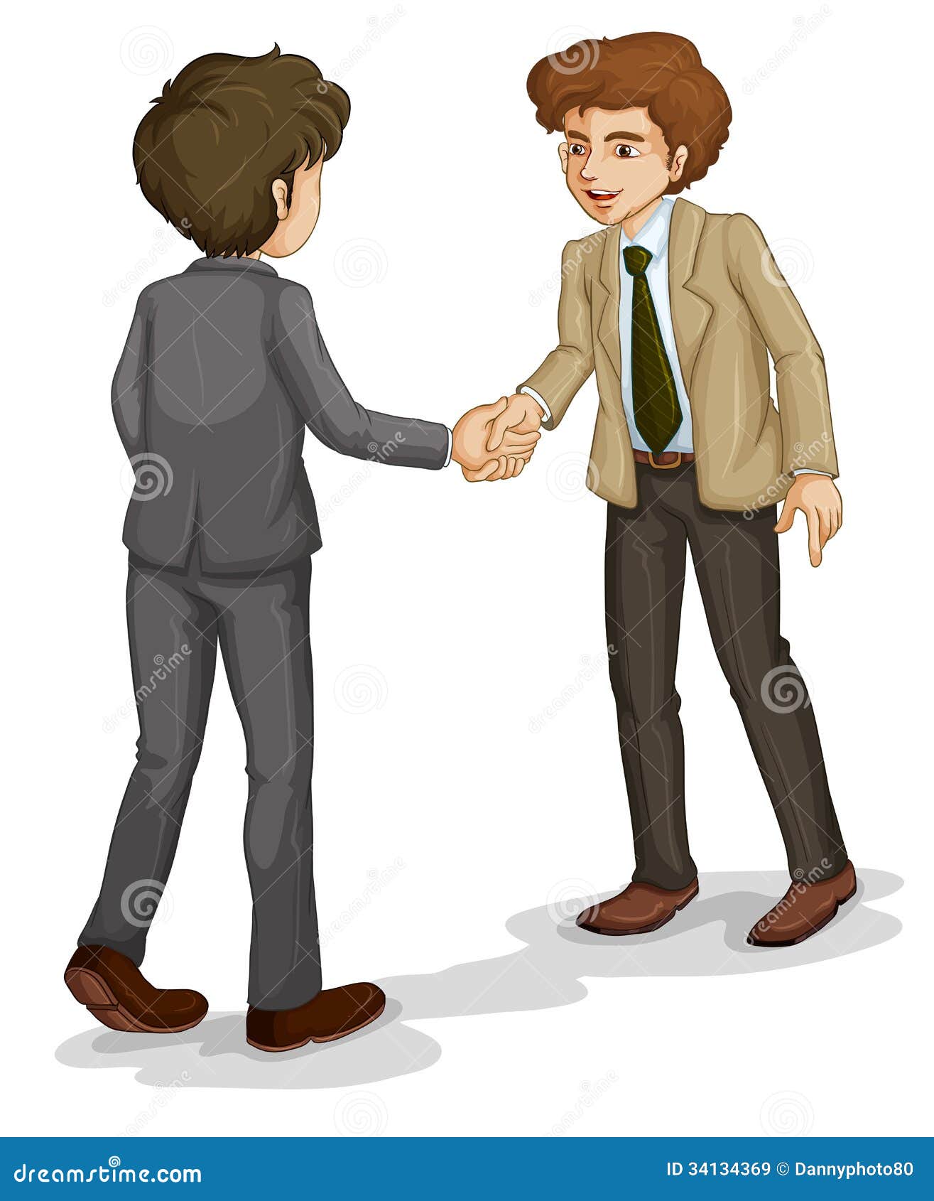 Businessmen Shaking Hands Cartoon Vector Clipart | CartoonDealer.com ...