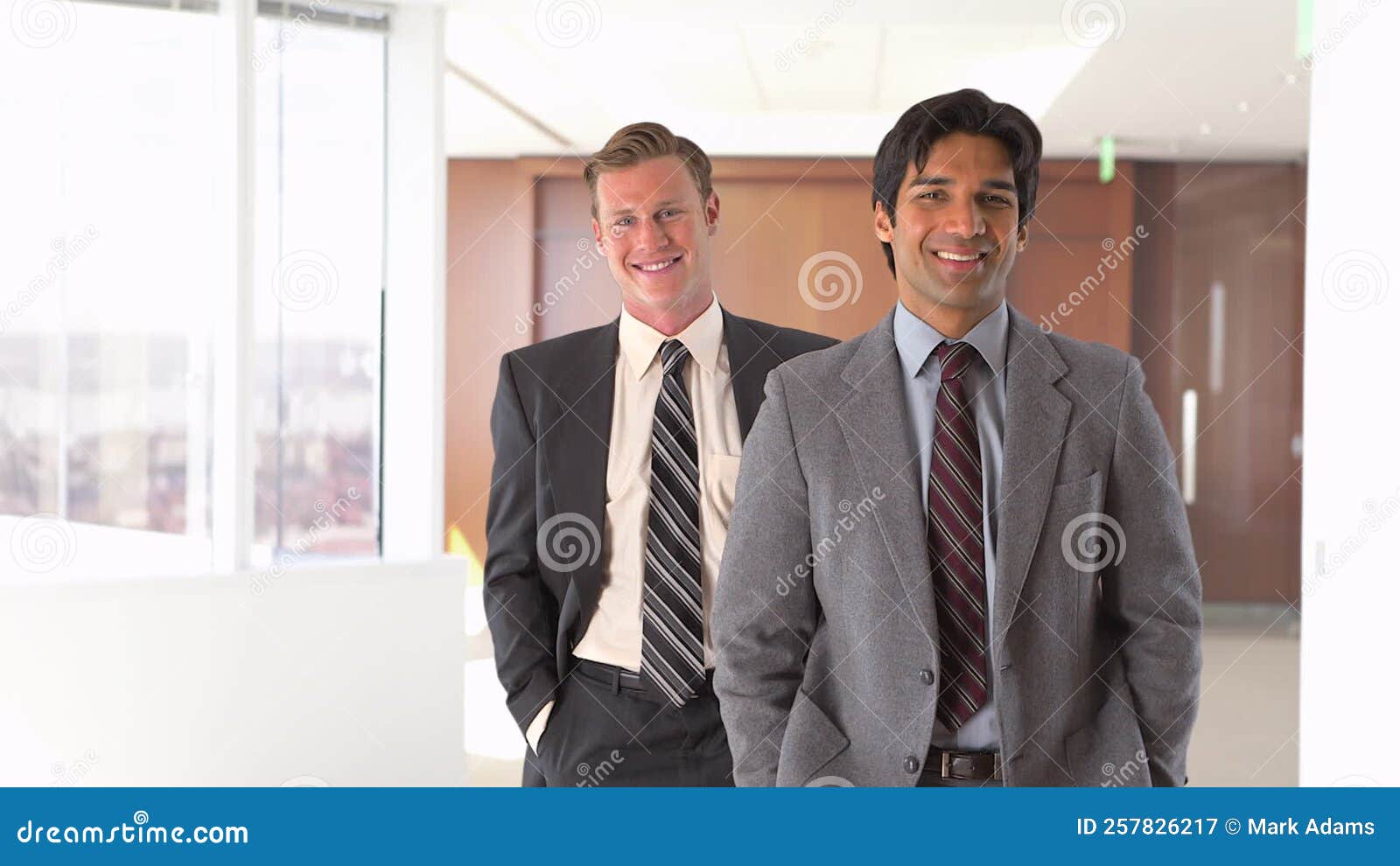 Two Businessmen Standing Smiling Stock Video - Video of standing, smile ...