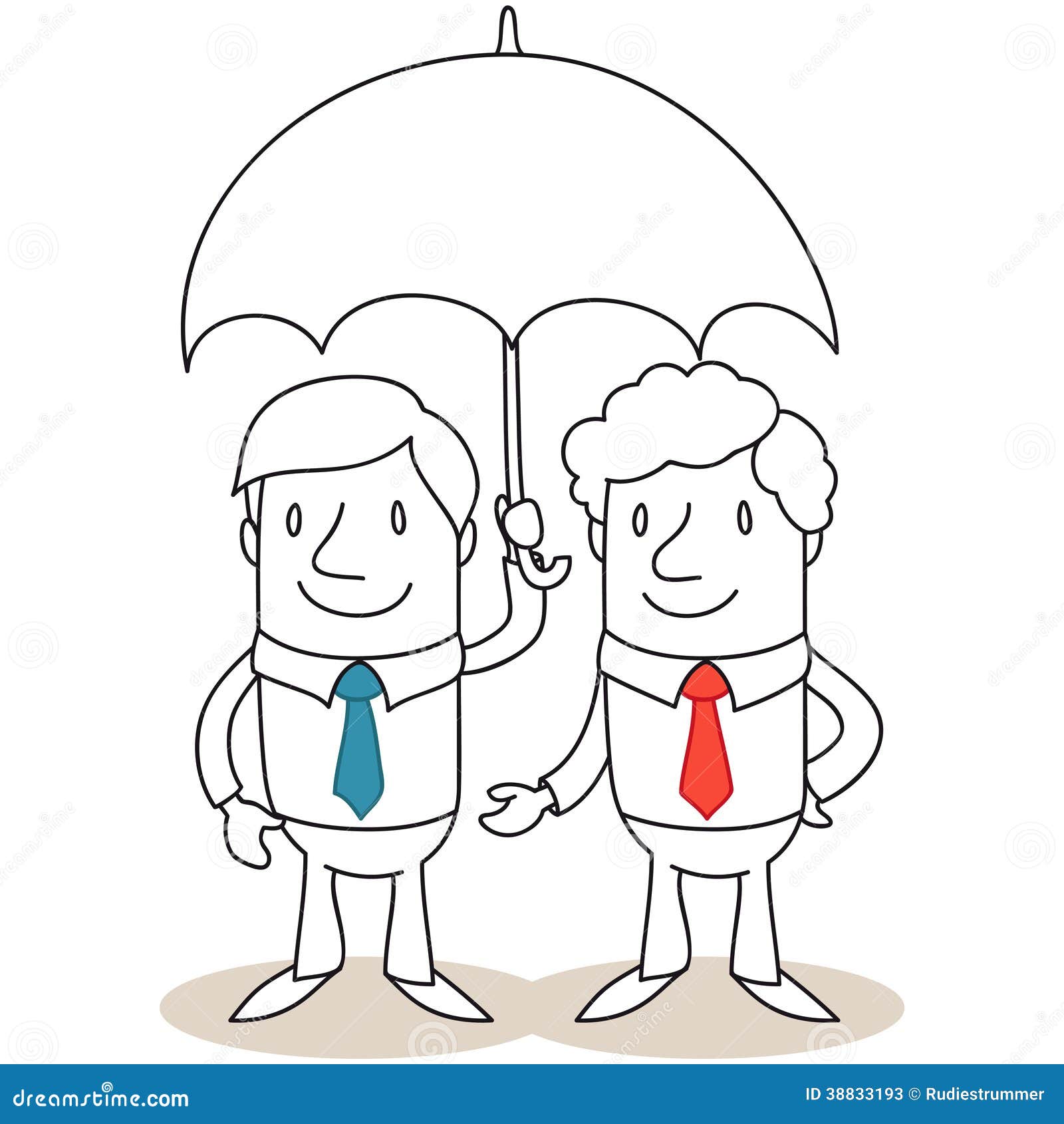 Two Businessmen Standing Under Umbrella Stock Vector - Illustration of ... Two Businessmen Standing Under Umbrella Stock Vector - Illustration of ...