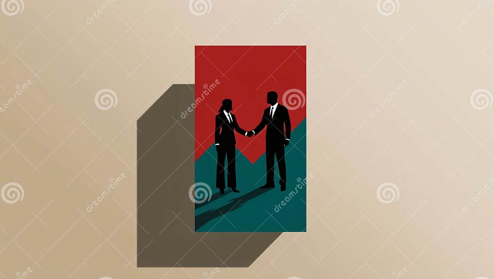 Two Businessmen Successfully Signed a Project Cooperation Stock ...