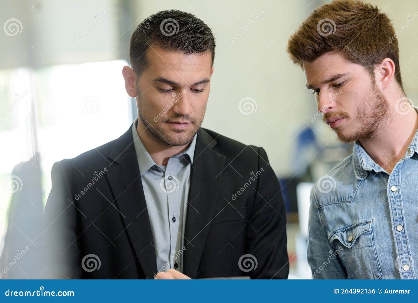 Two Businessmen Talking about Project Stock Photo - Image of caucasian ...