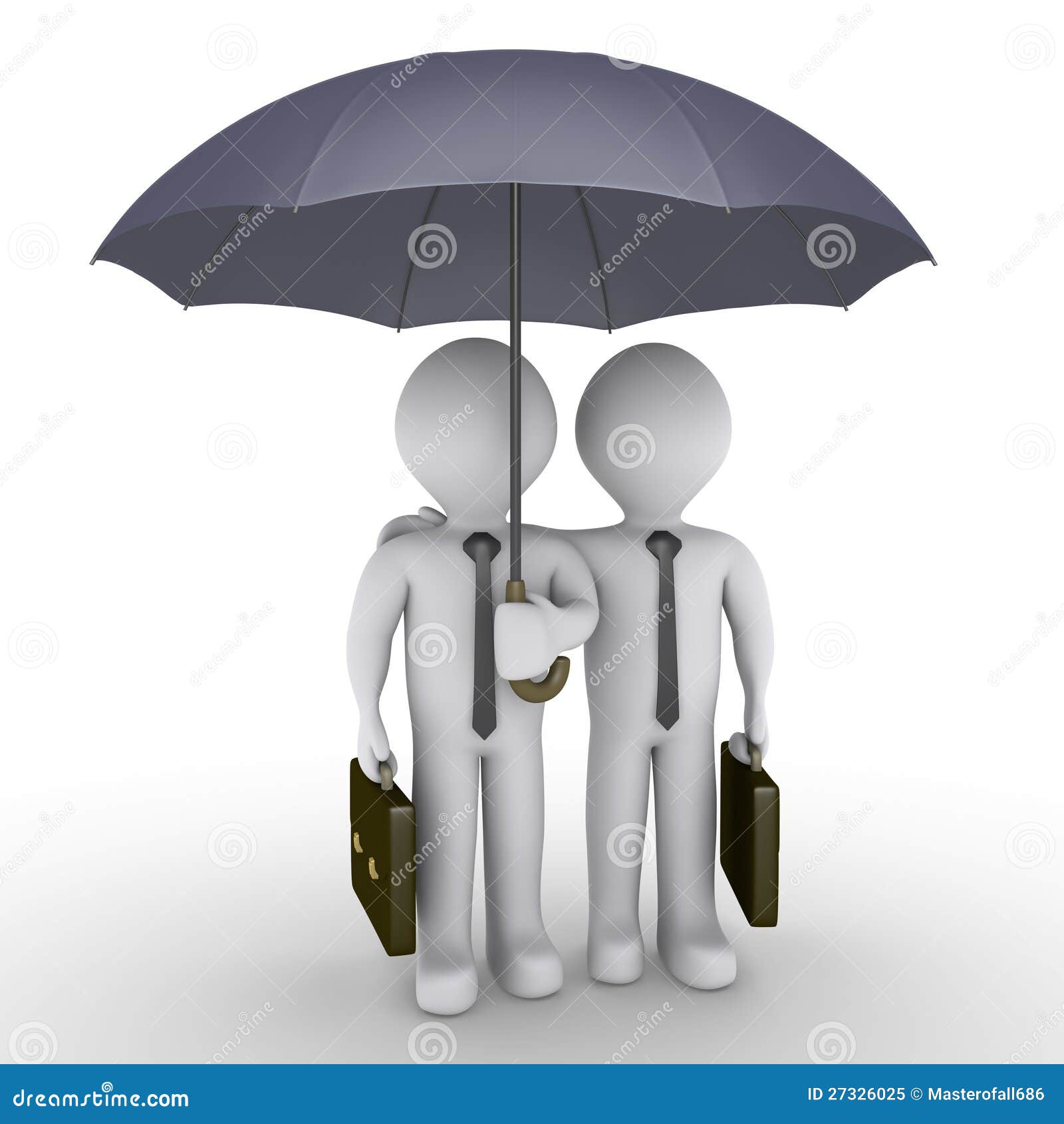 Two Businessmen Under One Umbrella Stock Illustration - Illustration of ... Two Businessmen Under One Umbrella Stock Illustration - Illustration of ...