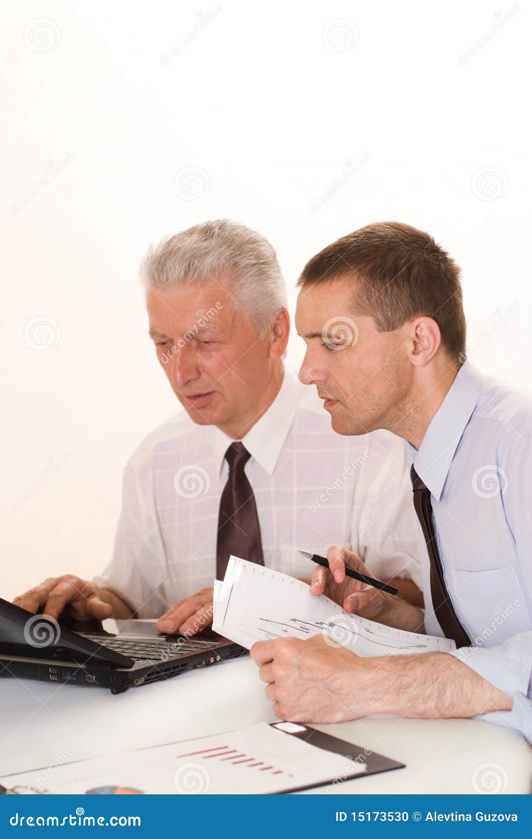 Two Businessmen Working Together Stock Photo - Image of businessman ...