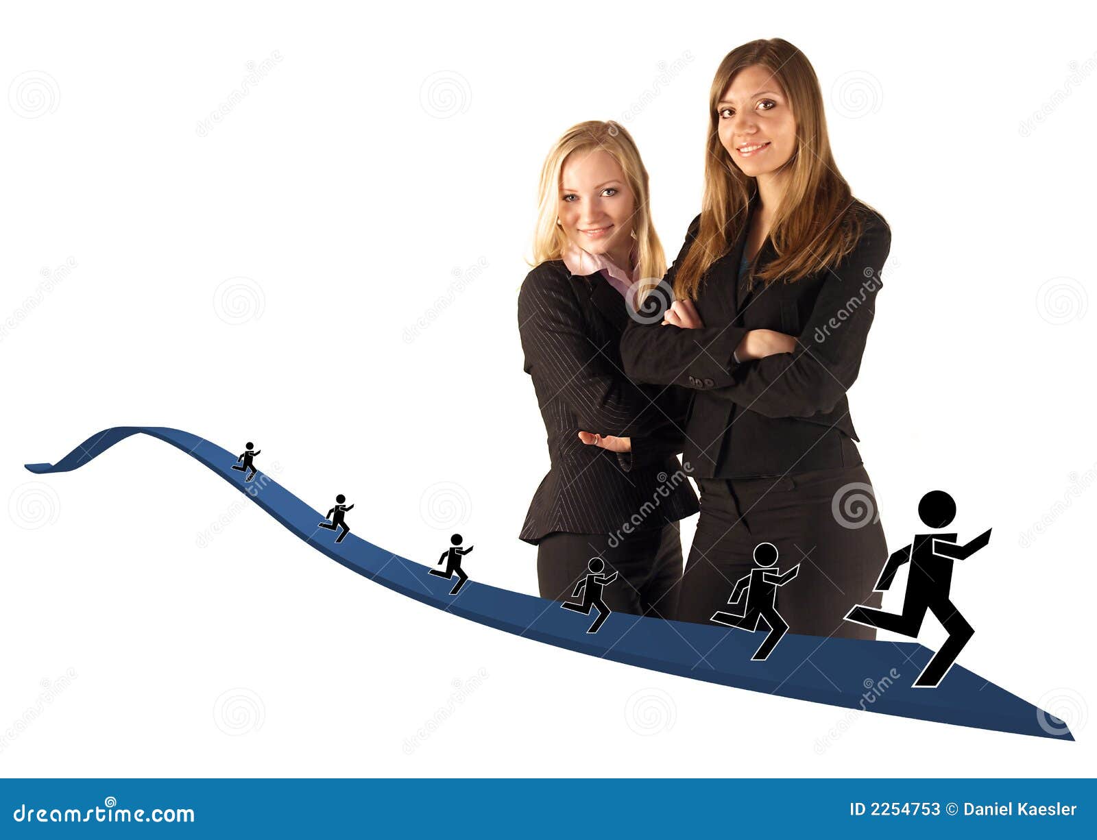 Two Businesswoman with Graphic Stock Image - Image of women, suit: 2254753
