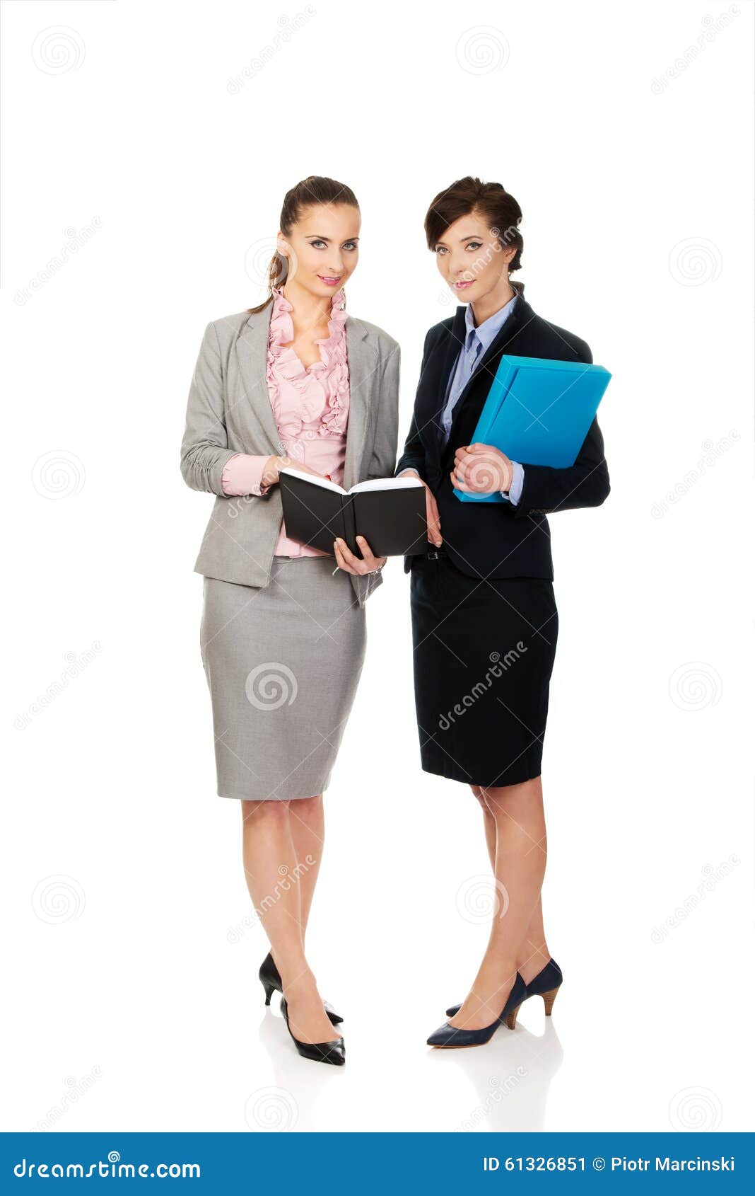 Two Businesswomans Discussing with Eachother. Stock Image - Image of ...