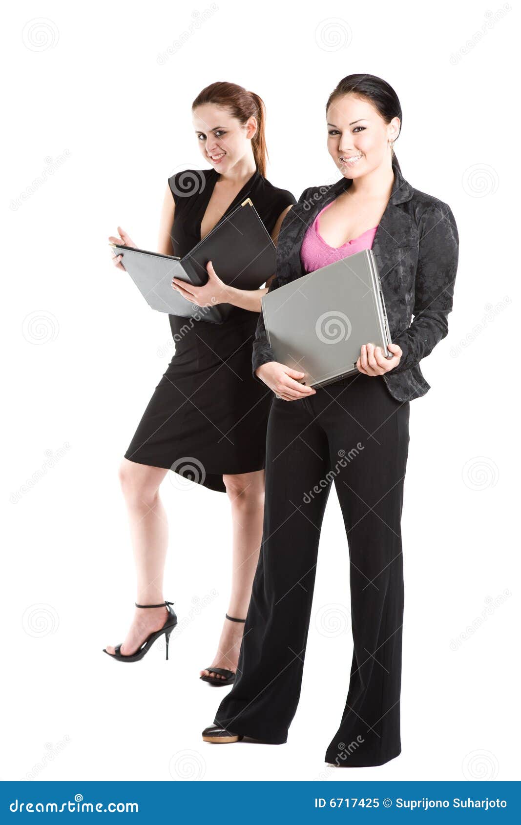 Two businesswomen working stock image. Image of attractive - 6717425