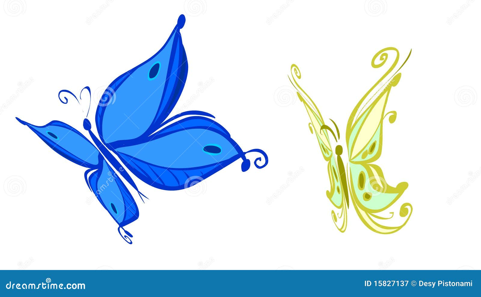Two butterfly stock vector. Illustration of kids, happy - 15827137
