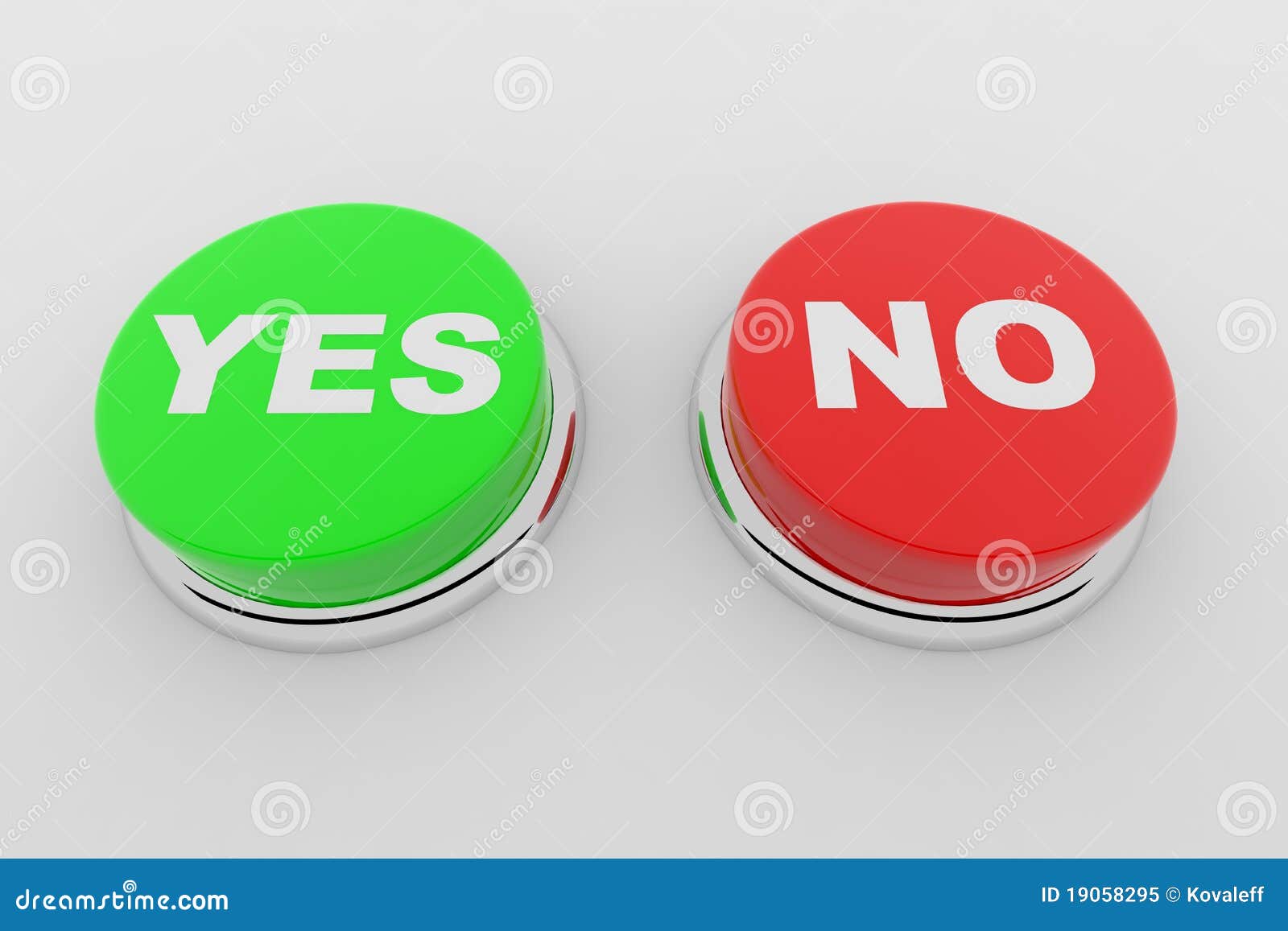 Two buttons. YES and NO. stock illustration. Illustration of white ...