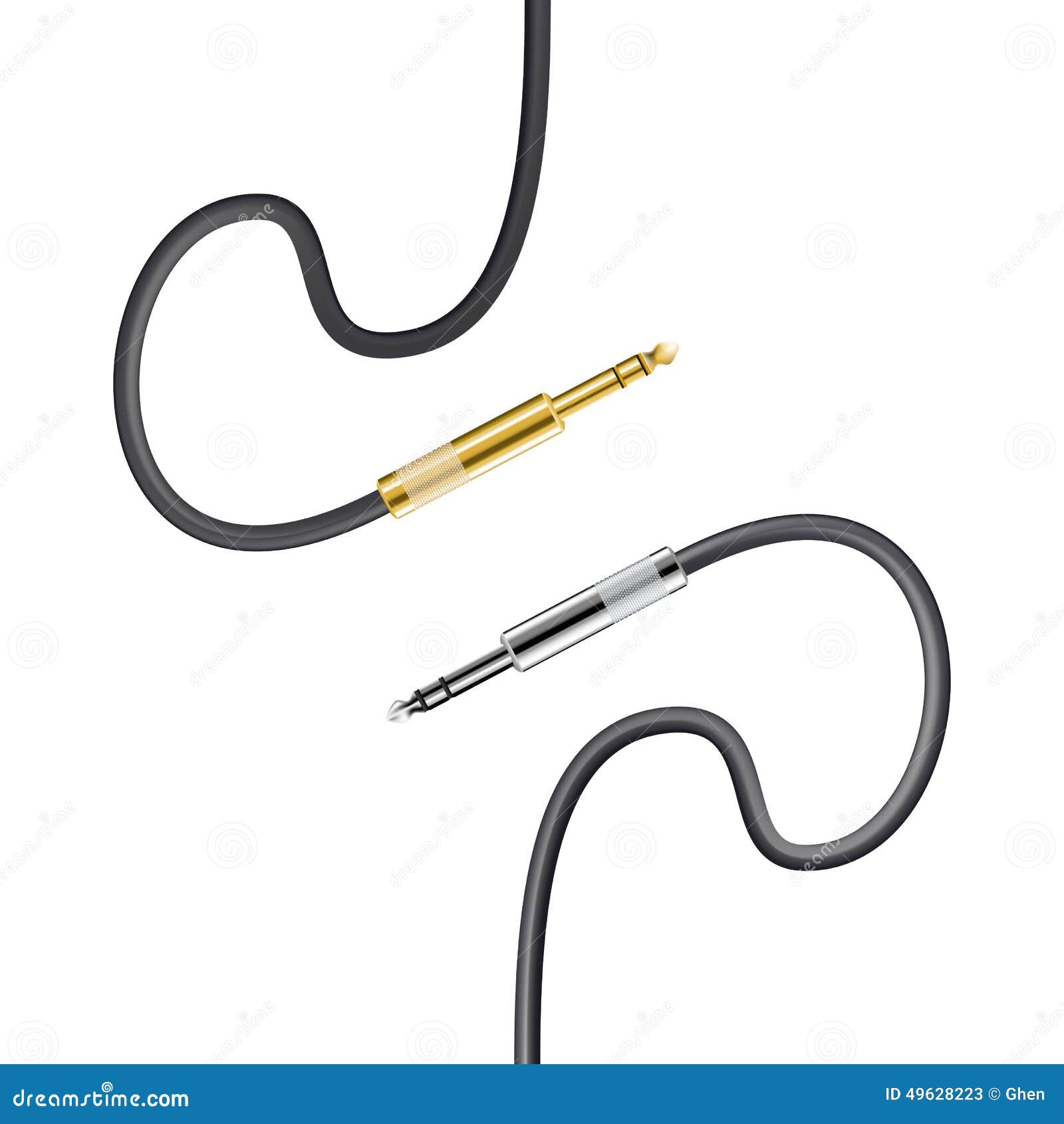 Two cable jacks stock vector. Illustration of icon, input - 49628223