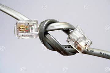 Two Cables for Data Transmission with Tips Knotted Stock Photo - Image ...