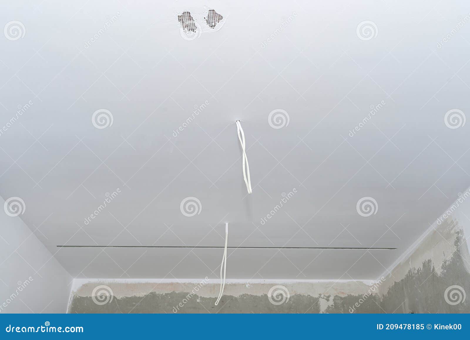 Two Cables from Overhead Lighting Protruding from Ceilings without ...