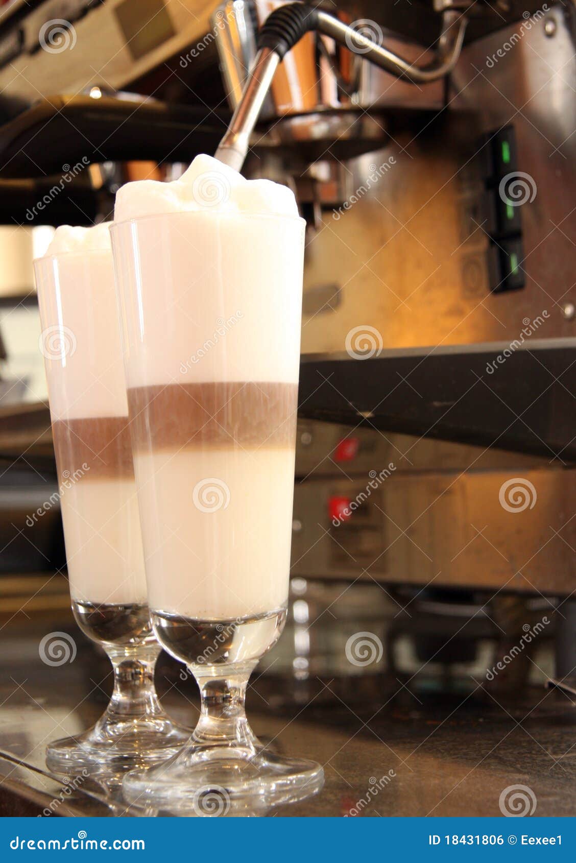 Two cafe latte stock photo. Image of digital, gallery - 18431806