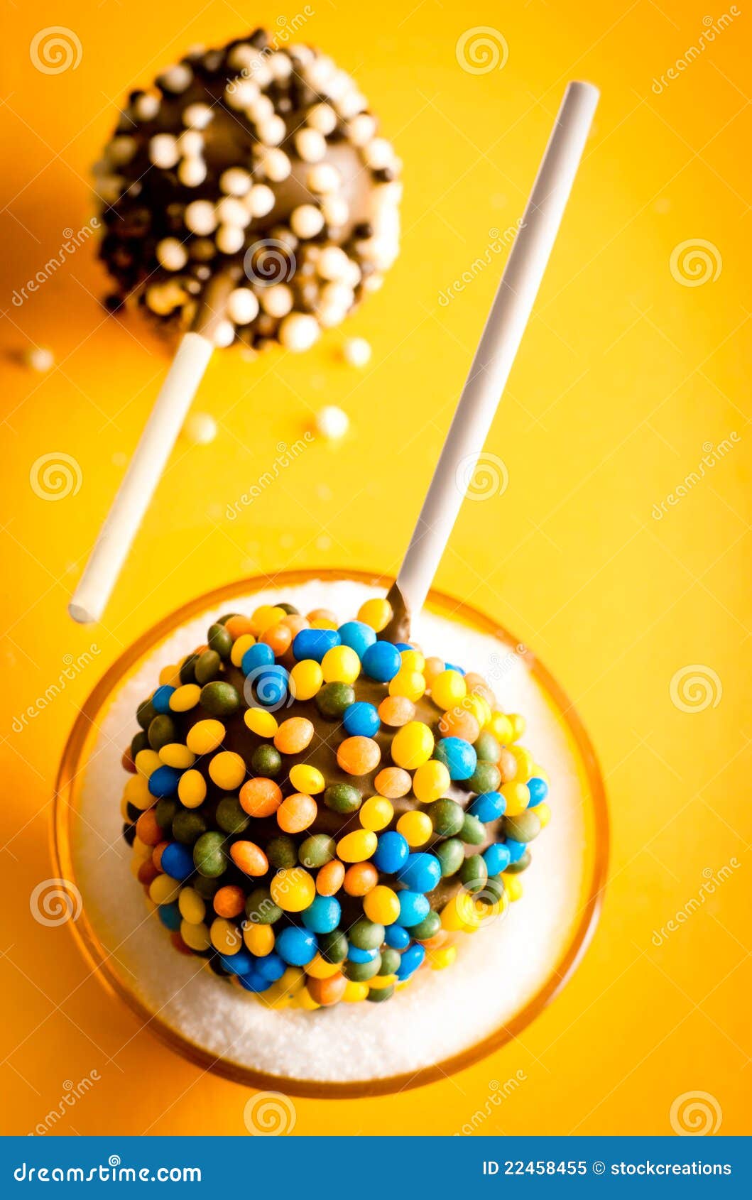 Two cakepops stock image. Image of popsicle, decorative - 22458455