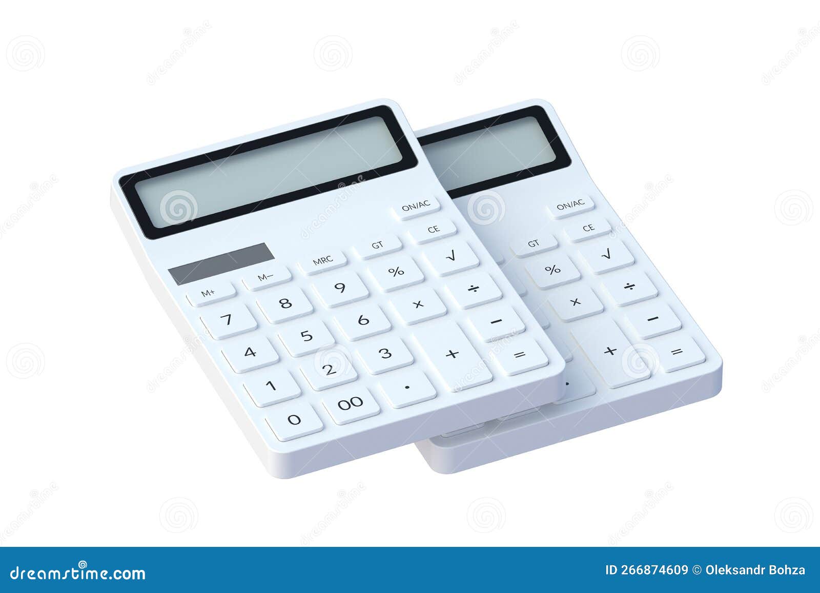 Two Calculators Isolated On White Background Stock Photography ...