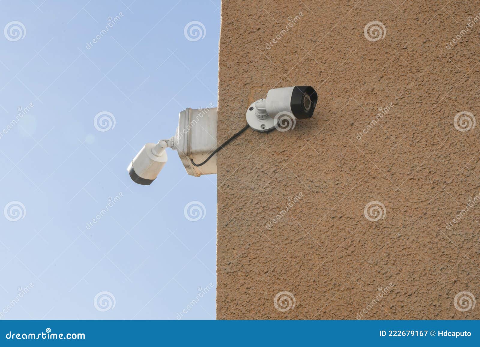 Two-camera Surveillance or Outdoor Security System Installed on the ...
