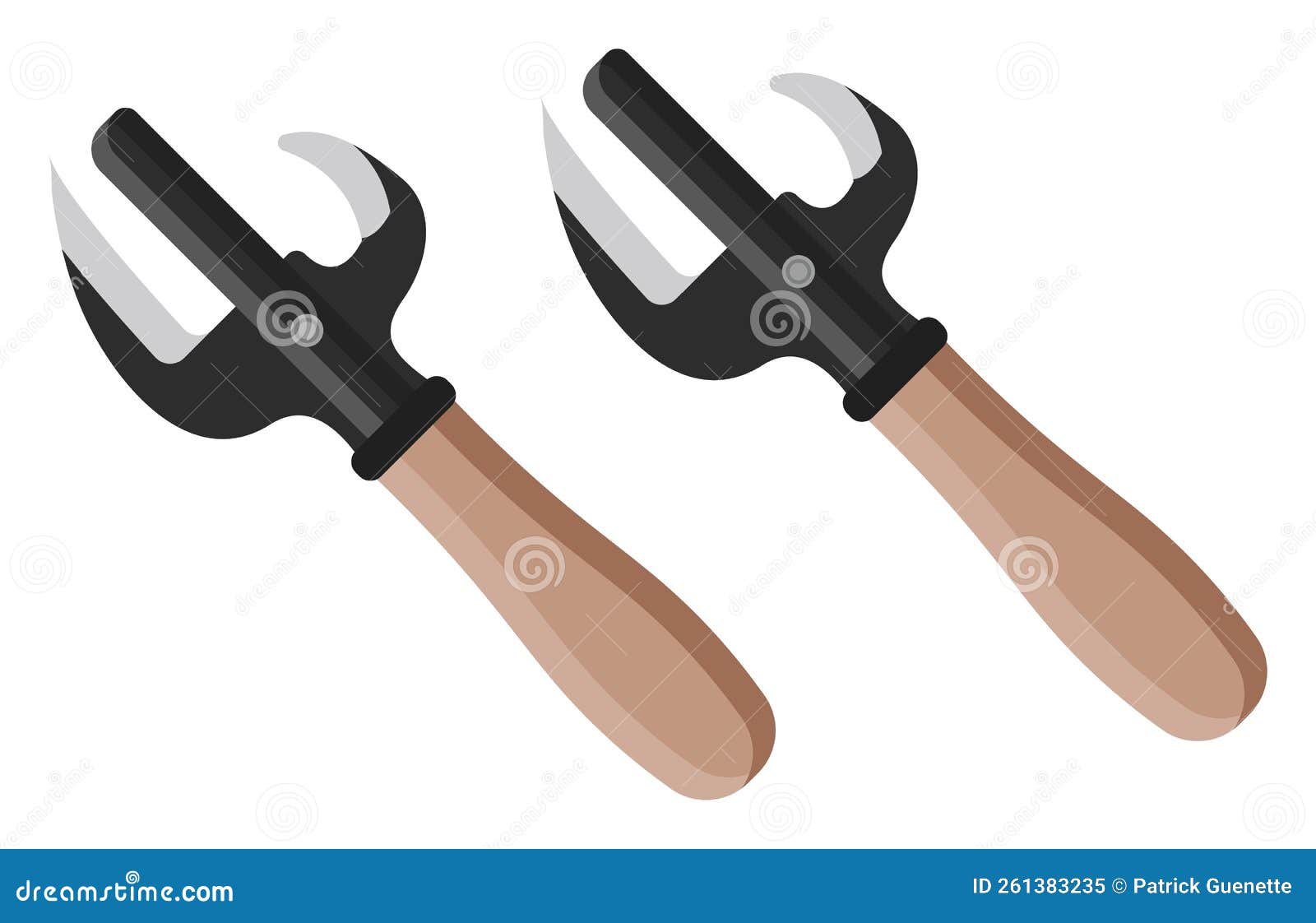 Two can openers, icon stock vector. Illustration of plug - 261383235