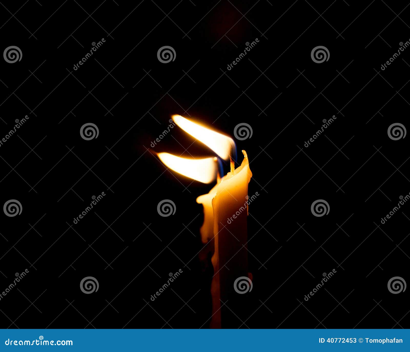 Two Candle Flame at Night Closeup Stock Image - Image of romance, glow ...