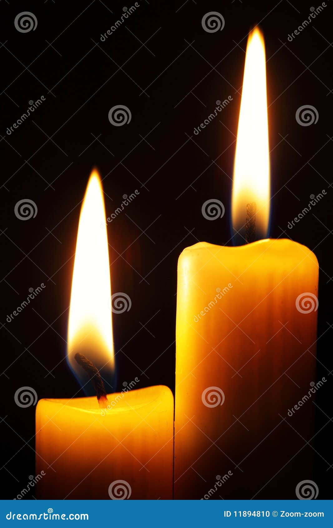 Two candles stock photo. Image of burning, alight, closeup - 11894810